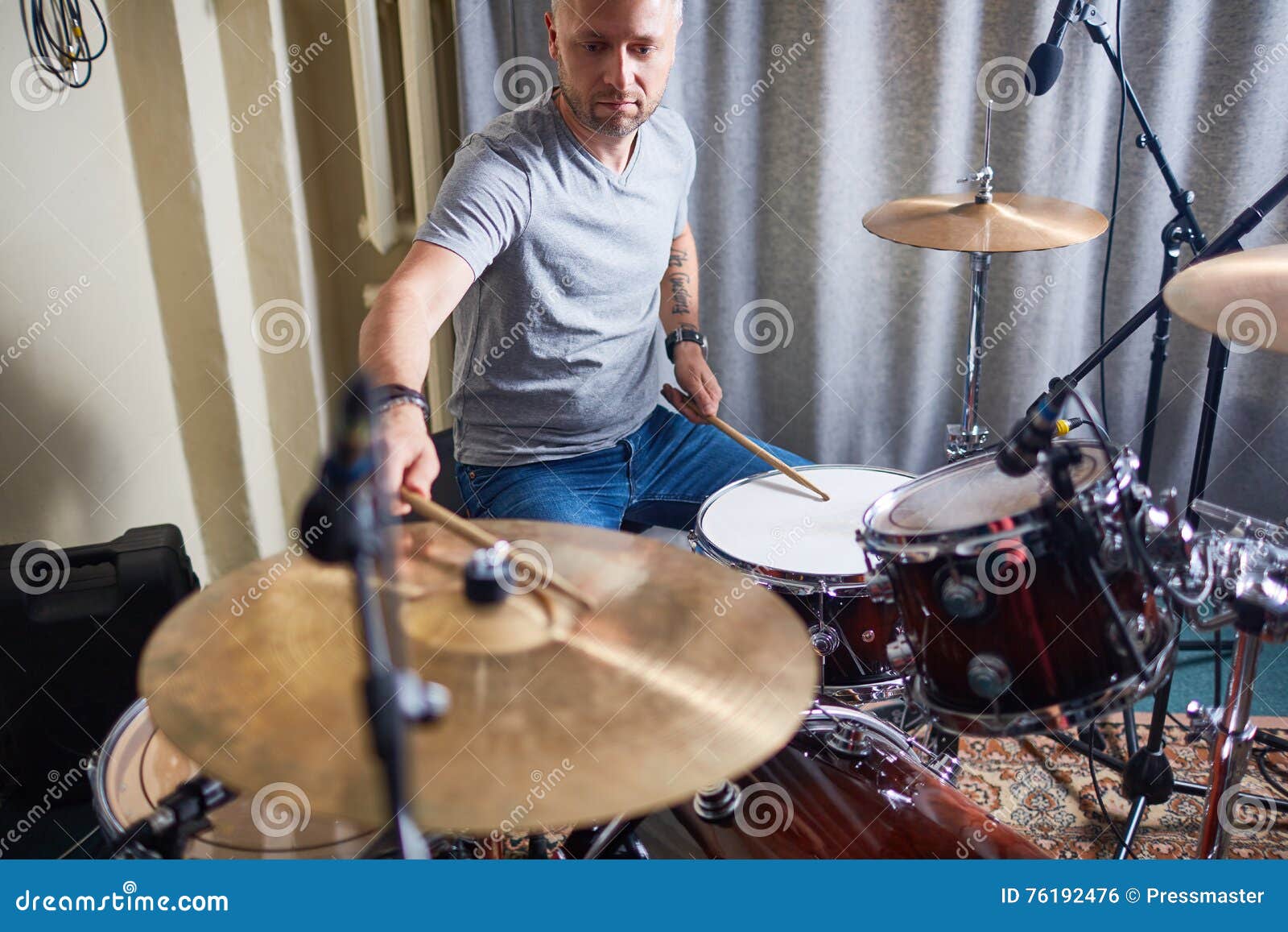 Creative musician stock photo. Image of operator, recording - 76192476