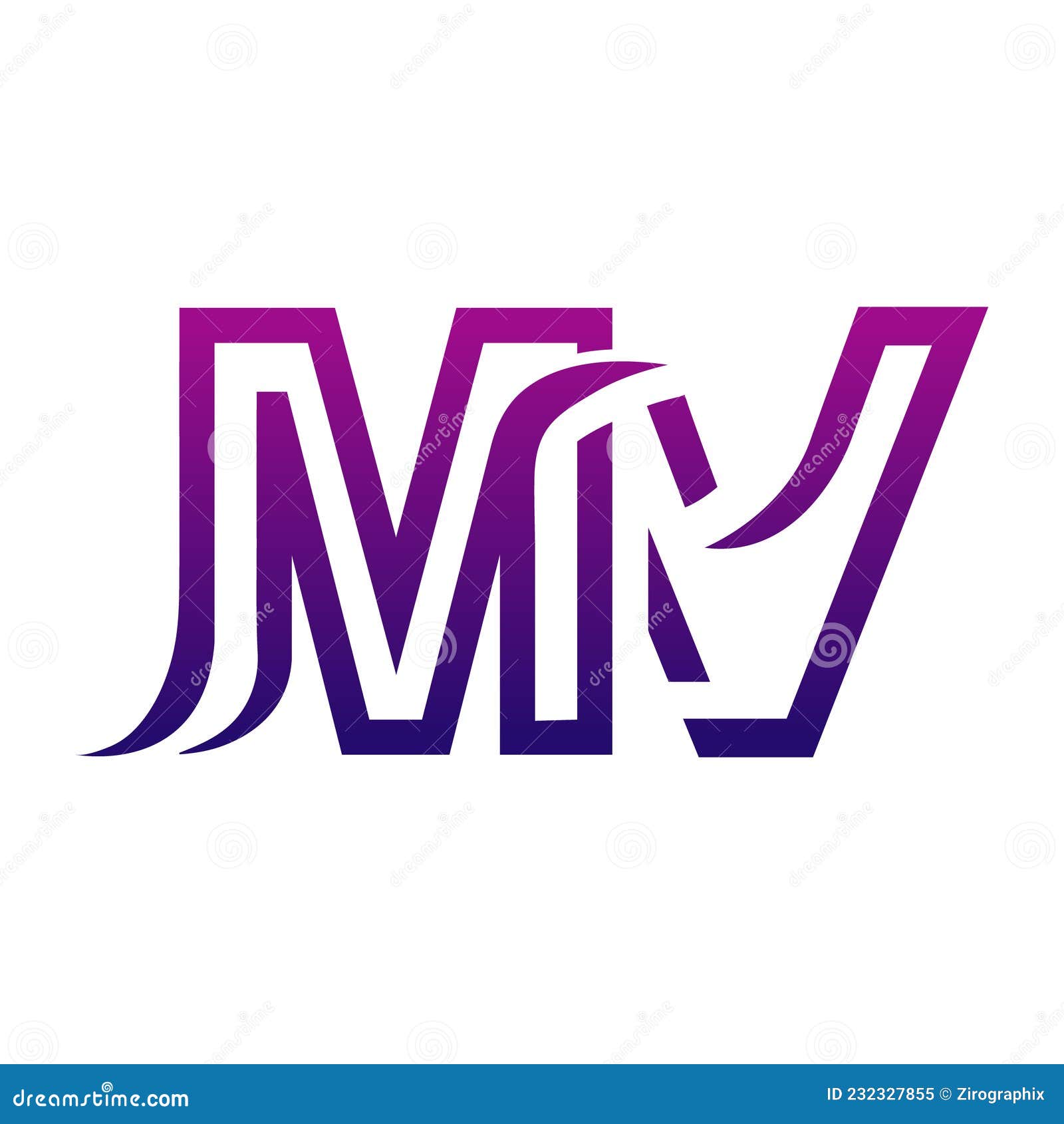 Creative MV Logo Icon Design Stock Vector - Illustration of formatn ...