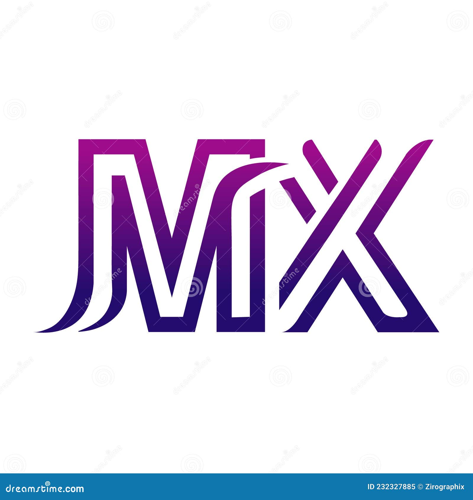 Creative MX Logo Icon Design Stock Vector - Illustration of cutting ...