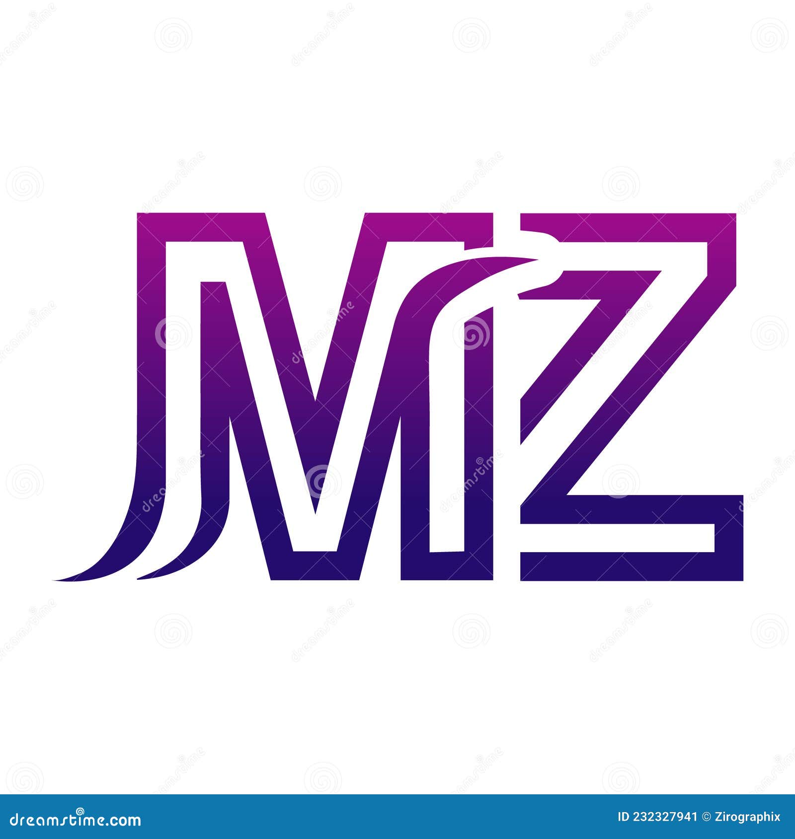 Creative MZ Logo Icon Design Stock Vector - Illustration of alphabet ...