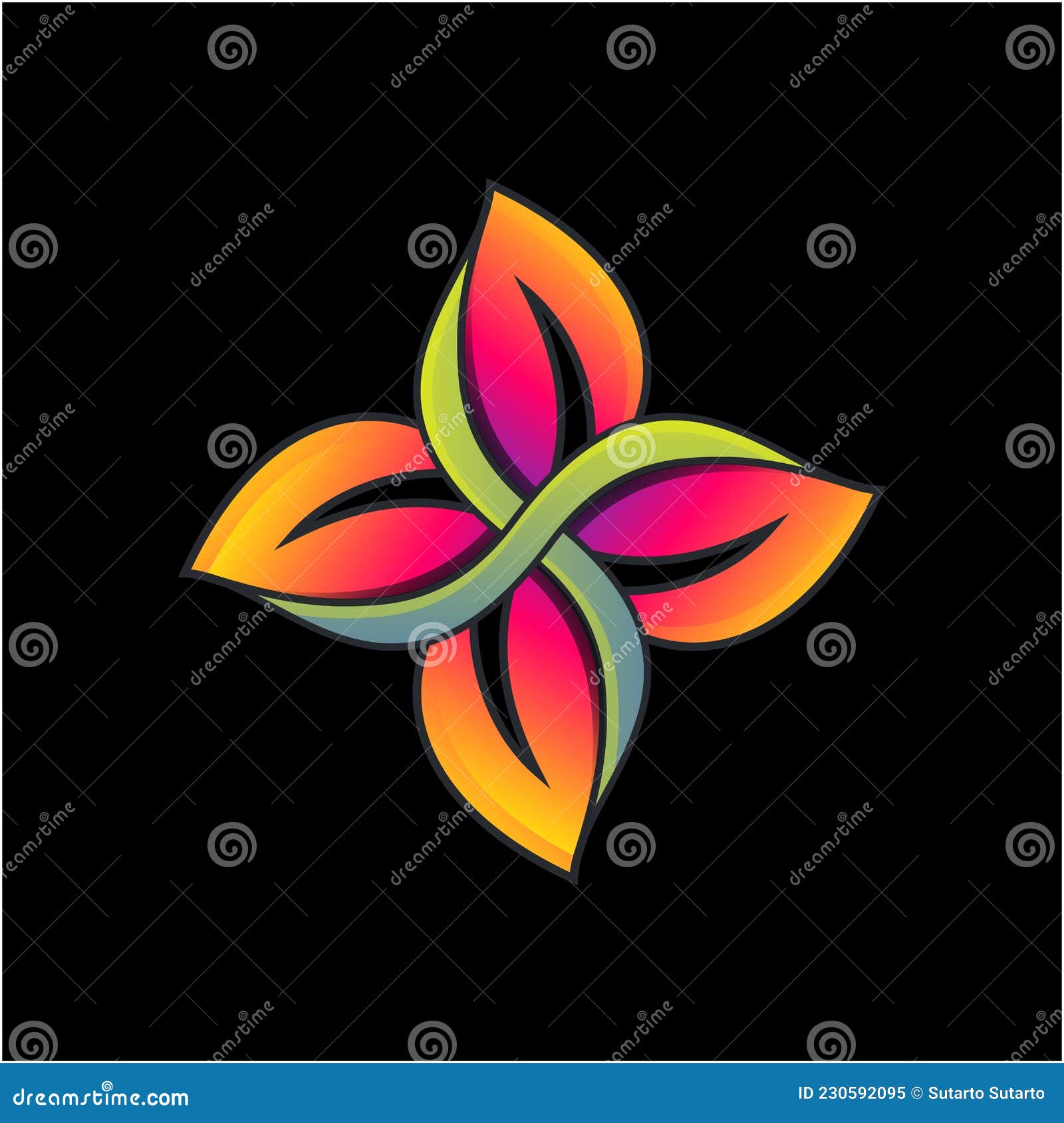 Creative Natural Leaf Gradient Color Stock Vector - Illustration of ...