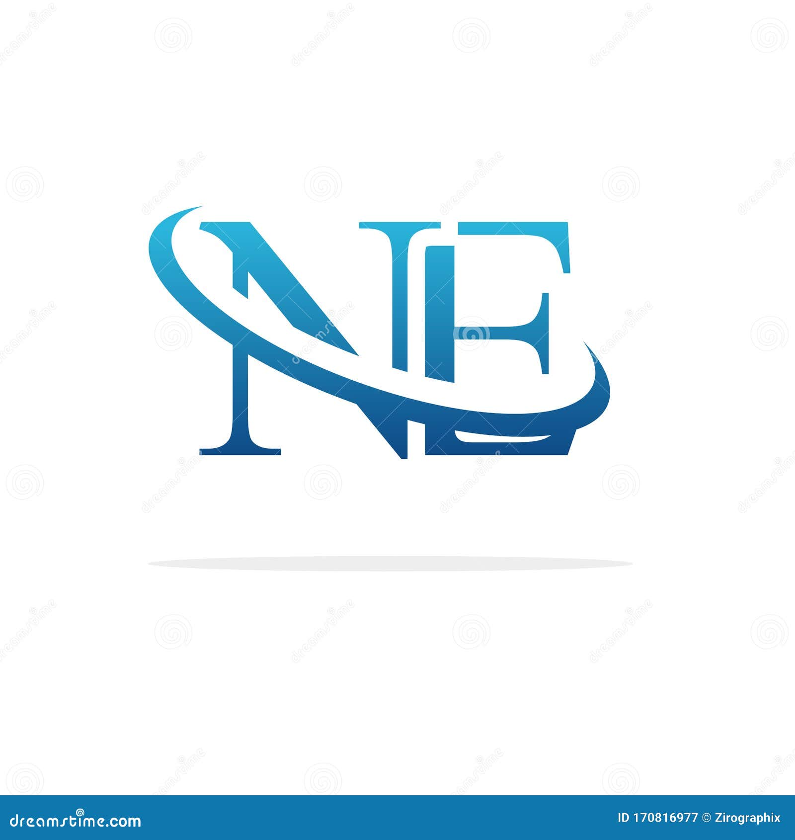 Creative NE Logo Icon Design Stock Vector - Illustration of abstract ...