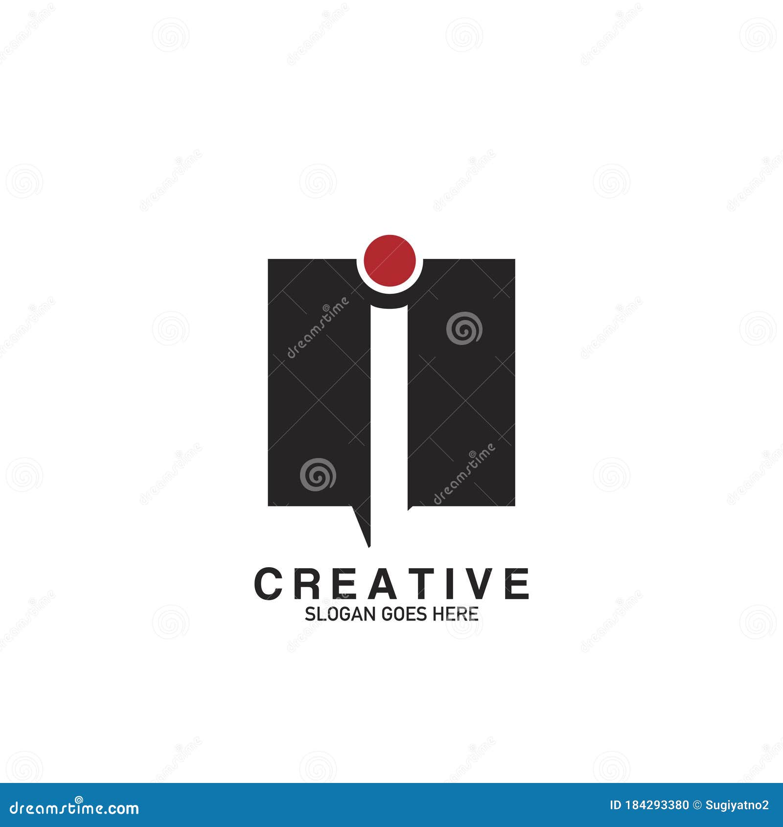 Creative Negative Space Letter I Modern Business Logo Vector Design ...
