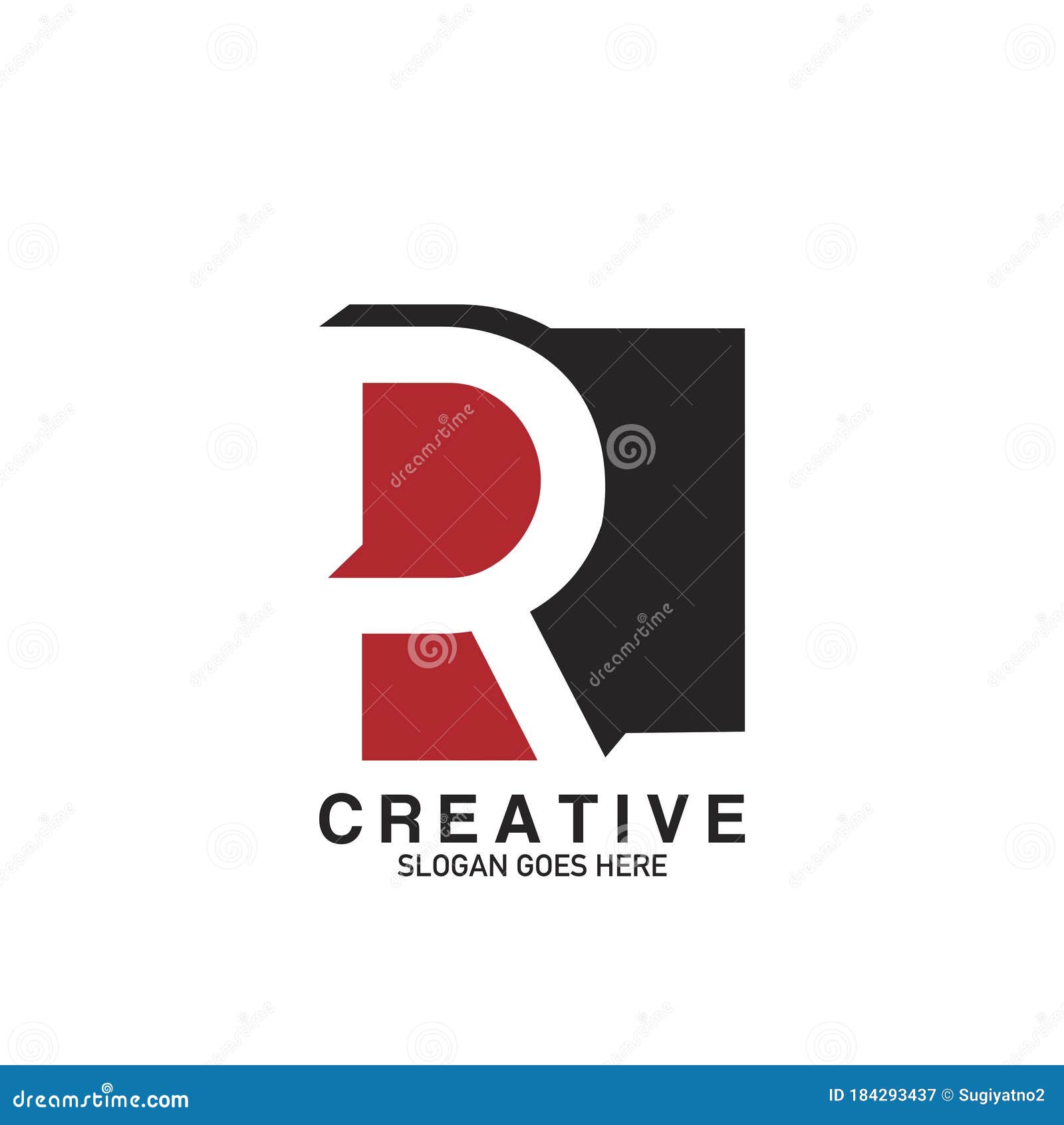 Creative Negative Space Letter R Modern Business Logo Vector Design ...