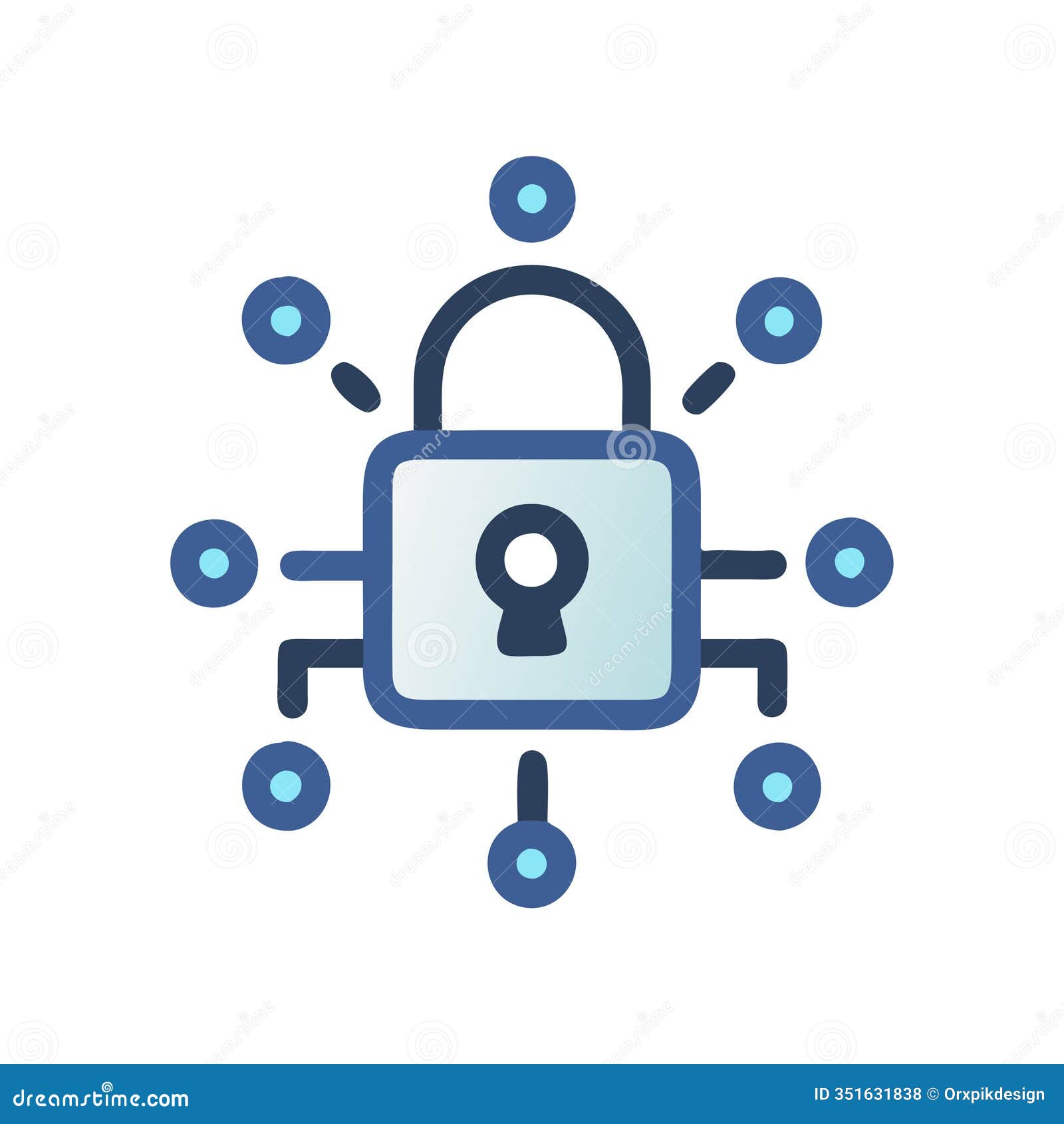 Creative Network Encryption Icon Representation Stock Illustration ...