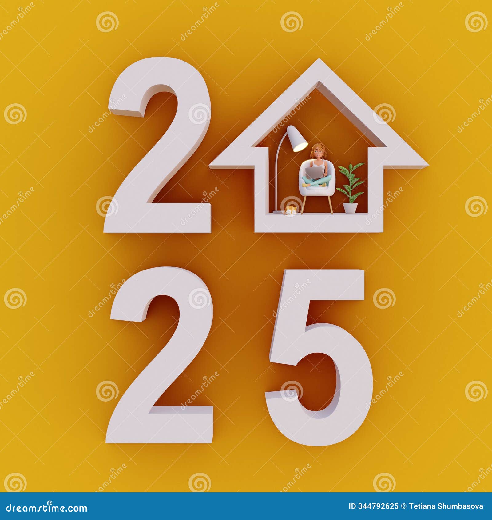 Creative 2025 Illustration Featuring Graphs, Icons, And Symbols For ...