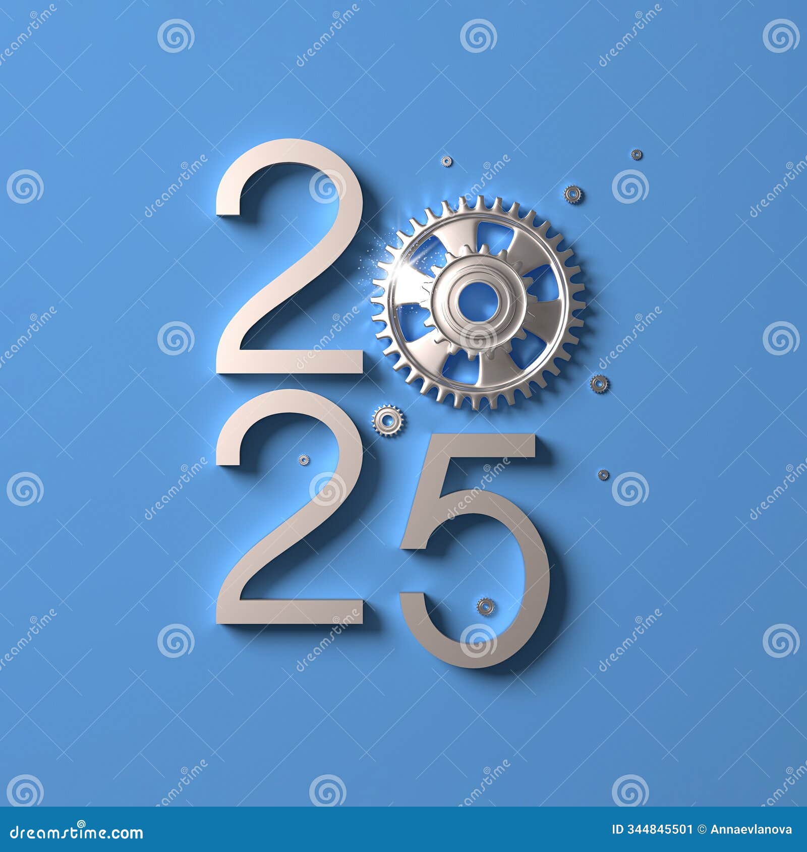 Creative 2025 Illustration Featuring Graphs, Icons, And Symbols For ...