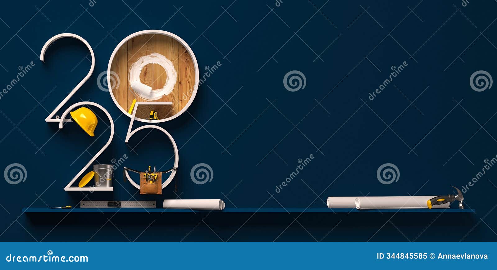 Creative 2025 Illustration Featuring Graphs, Icons, And Symbols For ...