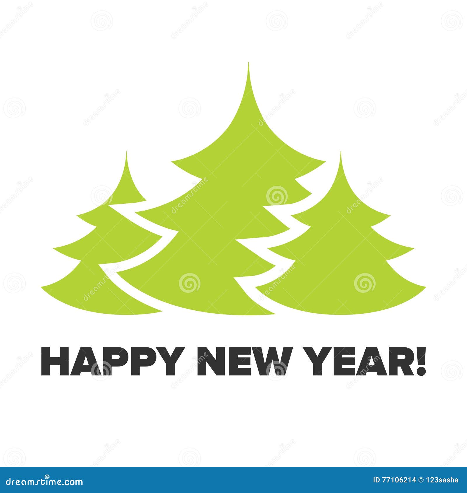 Creative New year tree stock vector. Illustration of xmas - 77106214