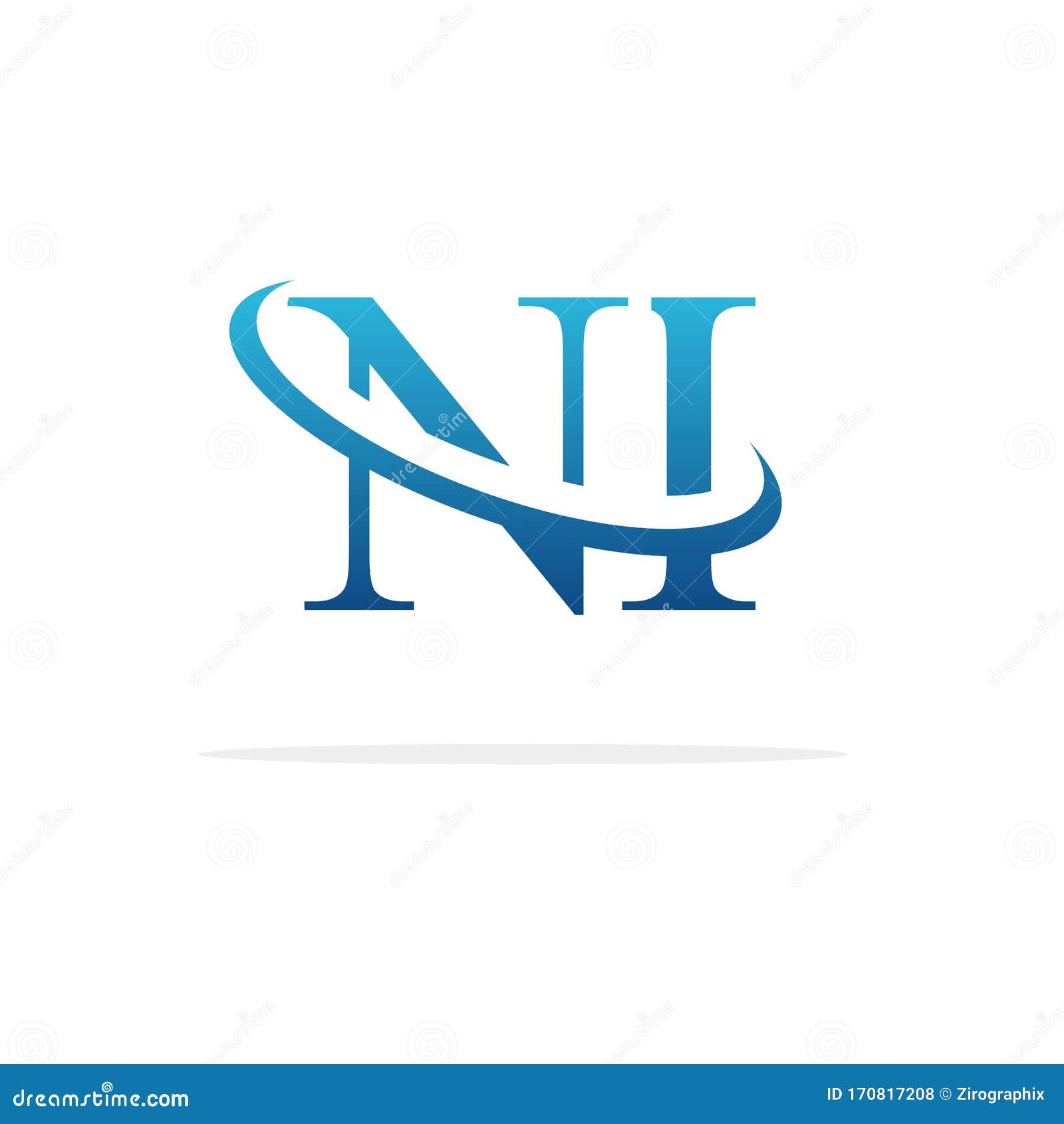 Creative NI Logo Icon Design Stock Vector - Illustration of abstract ...