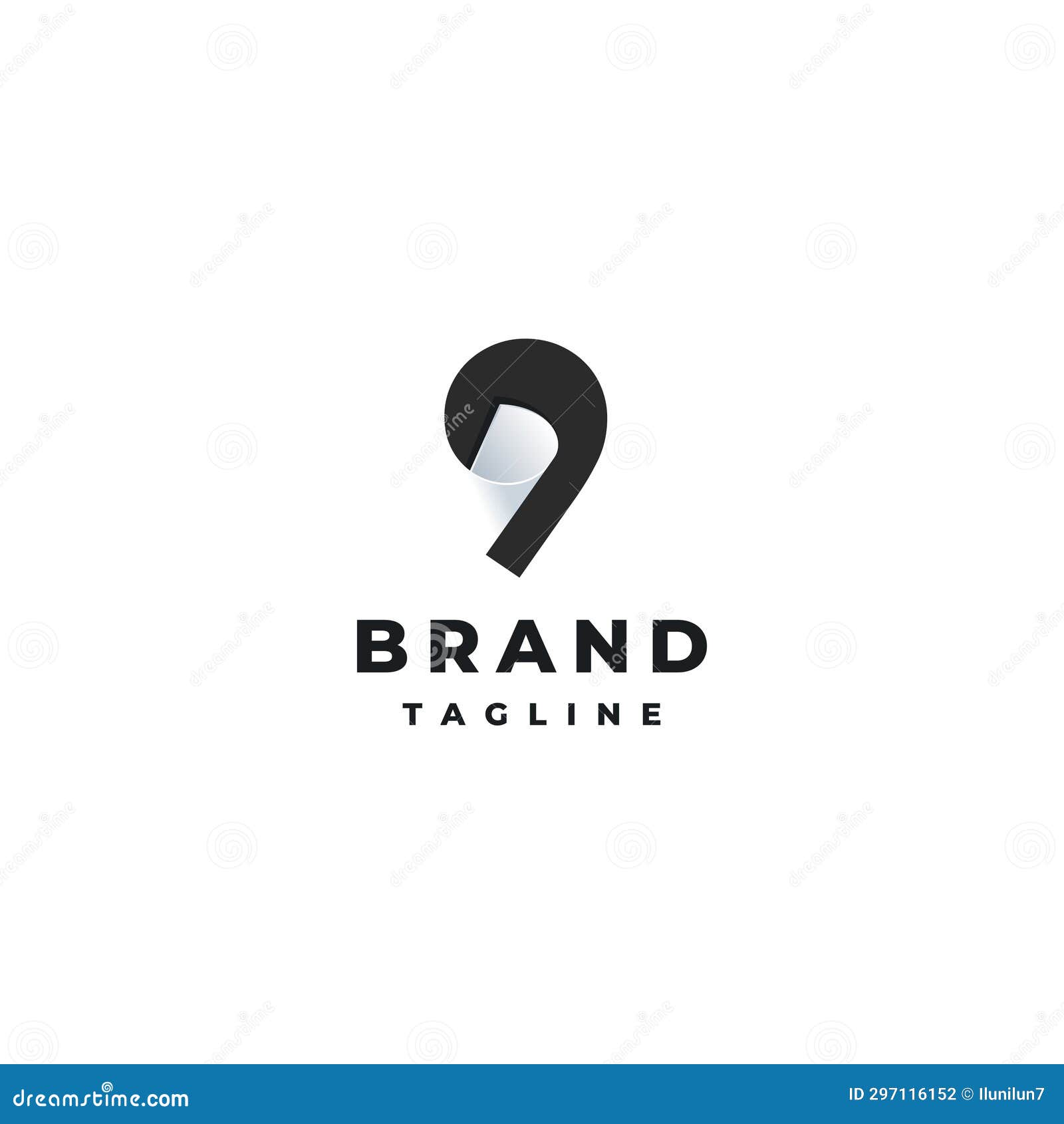 Creative Nine Paper Logo Design Stock Illustration - Illustration of ...