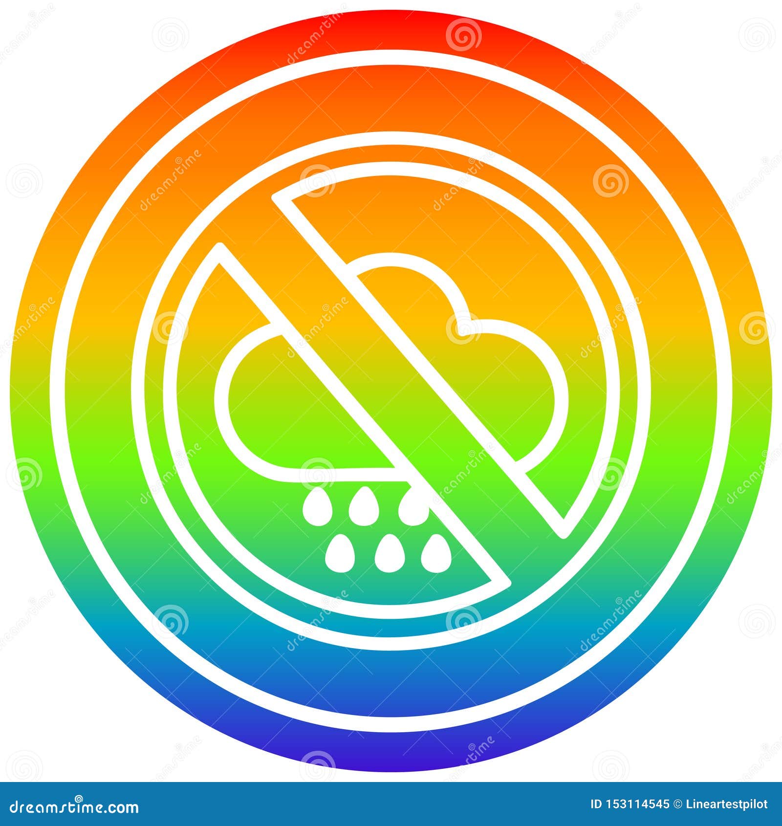 A Creative No Bad Weather Circular in Rainbow Spectrum Stock Vector ...