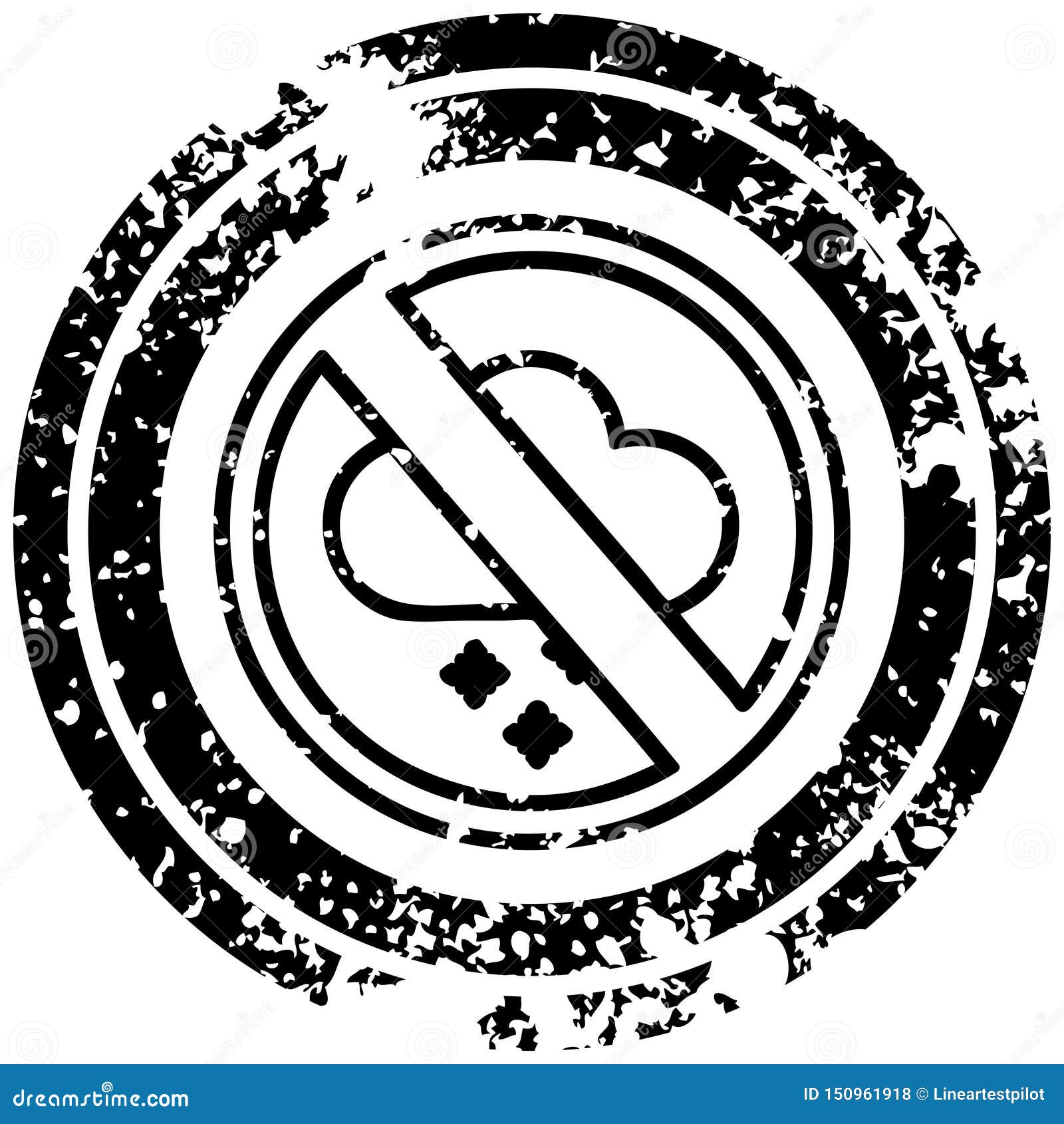 A Creative No Cold Weather Distressed Icon Stock Vector - Illustration ...