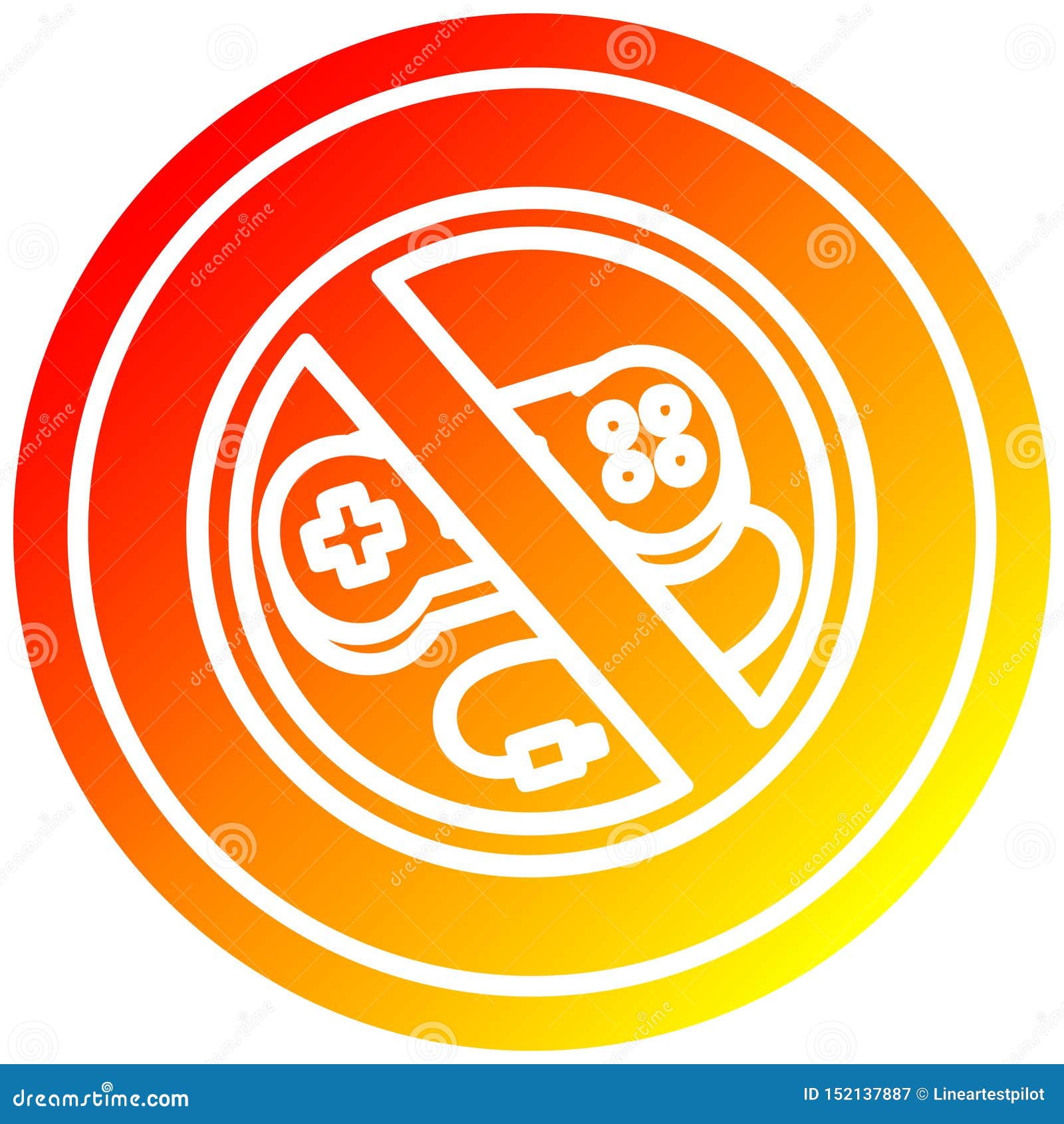 No Ban Gaming Game Controller Console Icon Sign Symbol Clip Art Warm ...