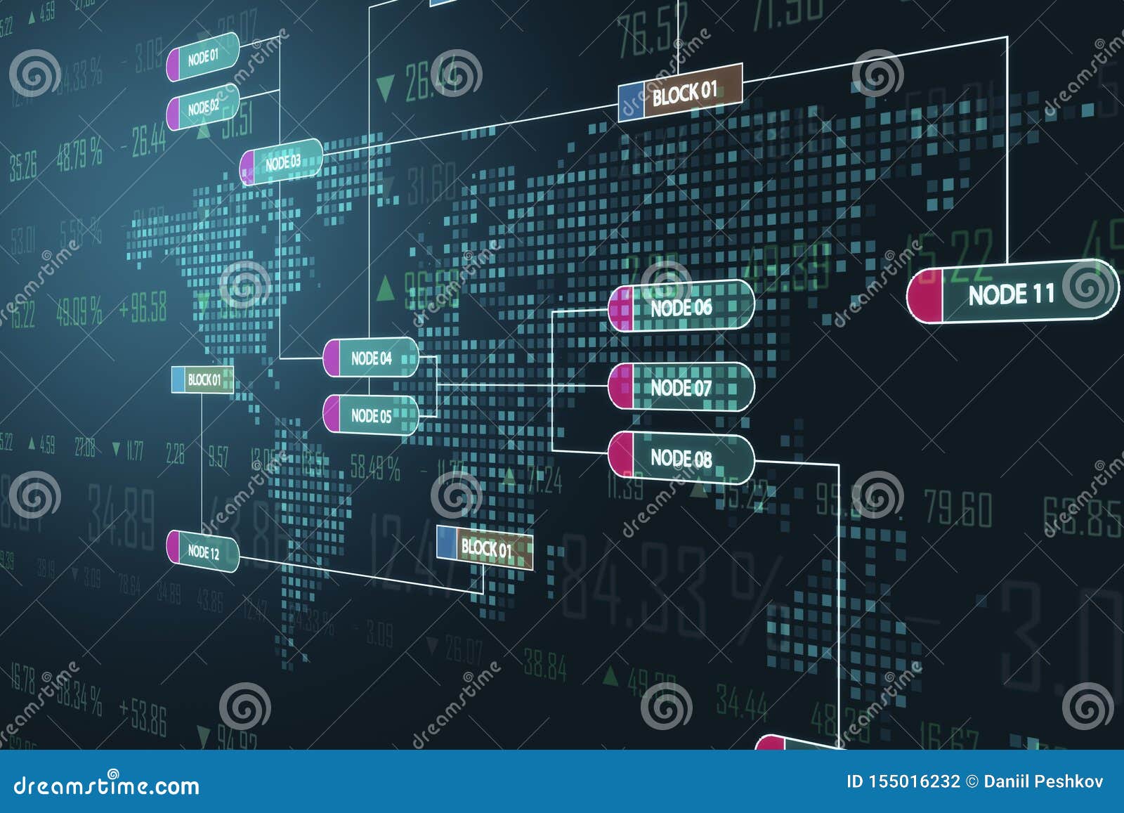 Creative nodes background stock illustration. Illustration of code ...