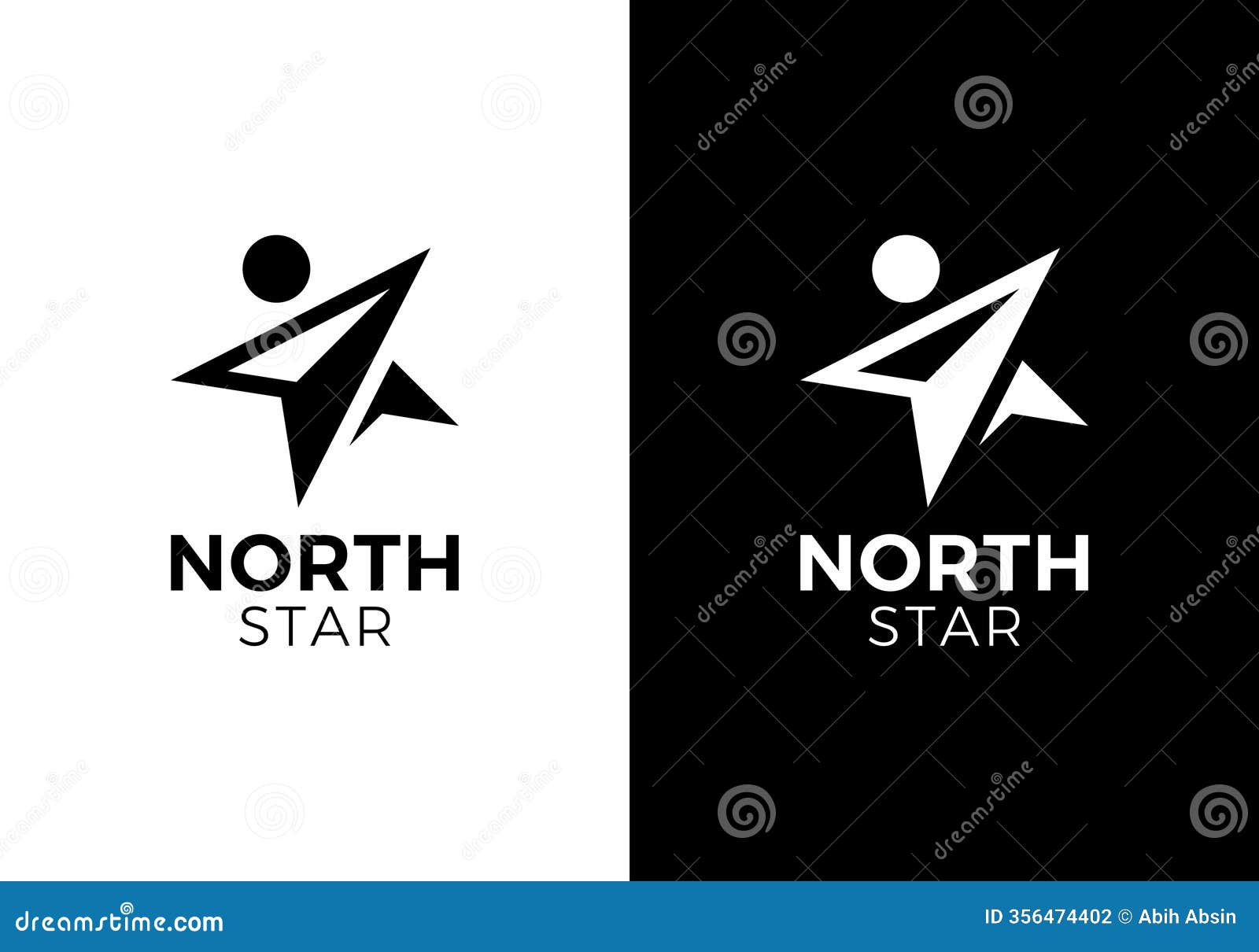 Creative North Star Logo Design Vector Stock Illustration ...