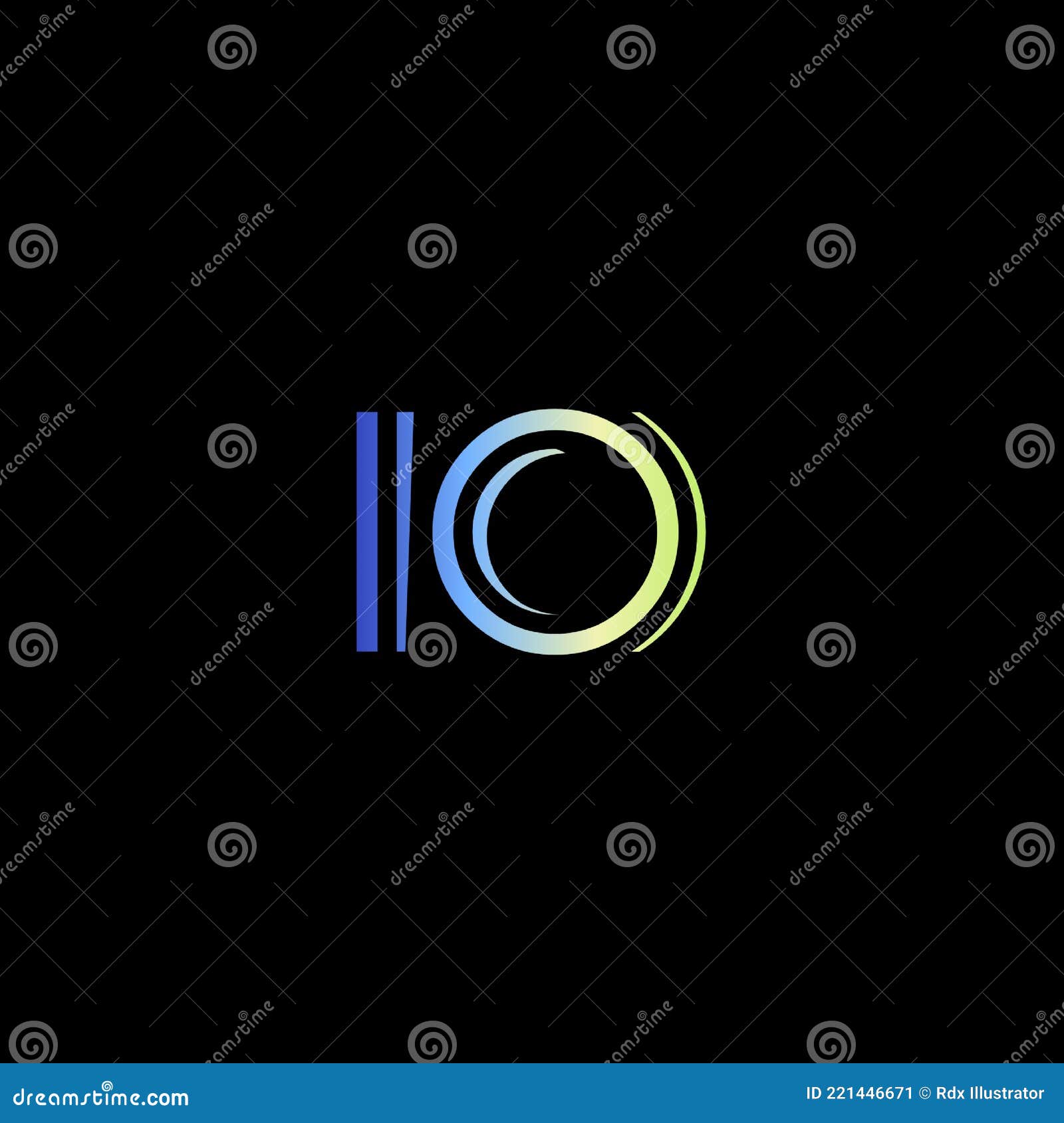A Creative Number 10 Design in Black Background Stock Illustration ...