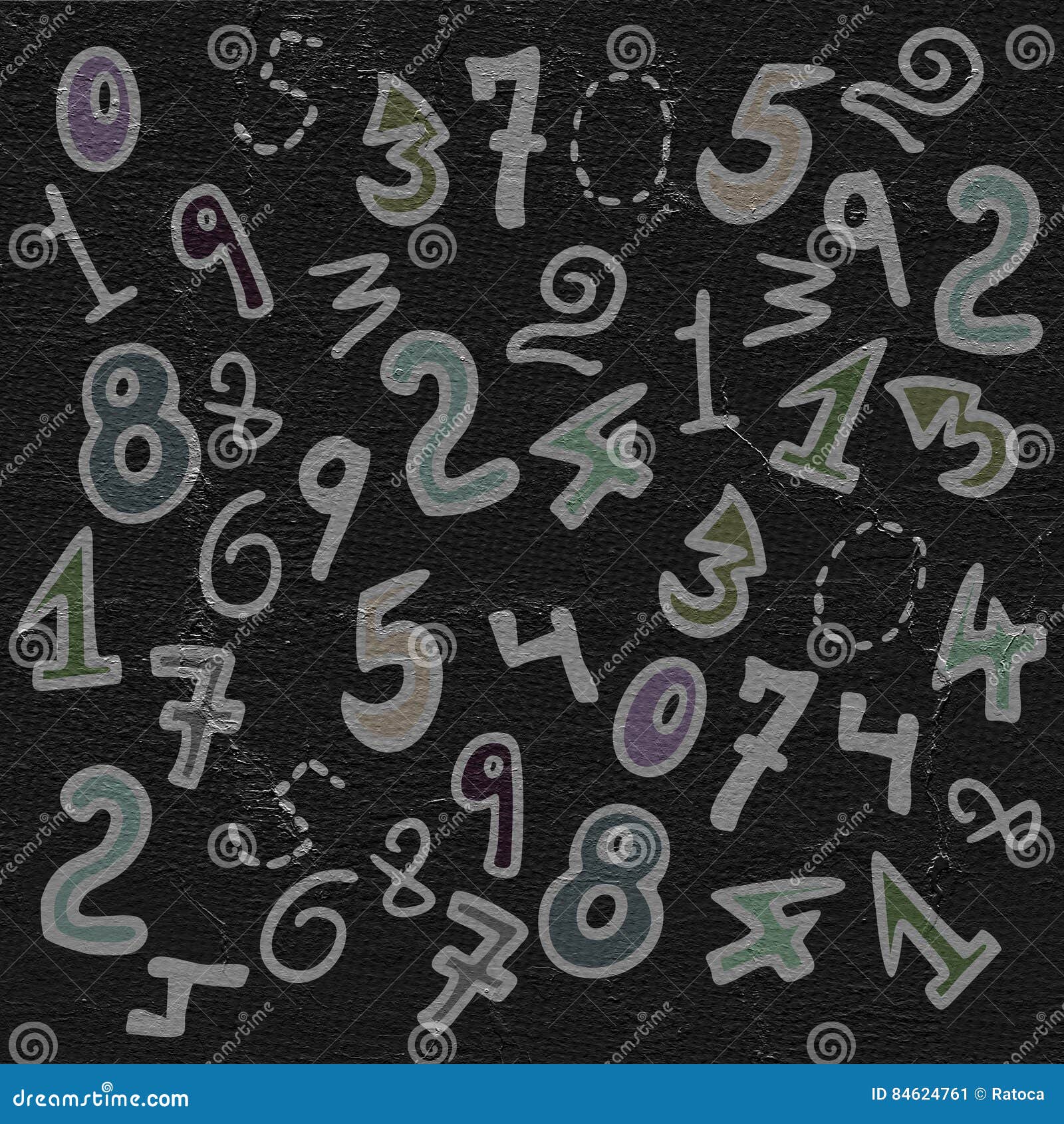 Creative Numbers Background Stock Illustration - Illustration of ...
