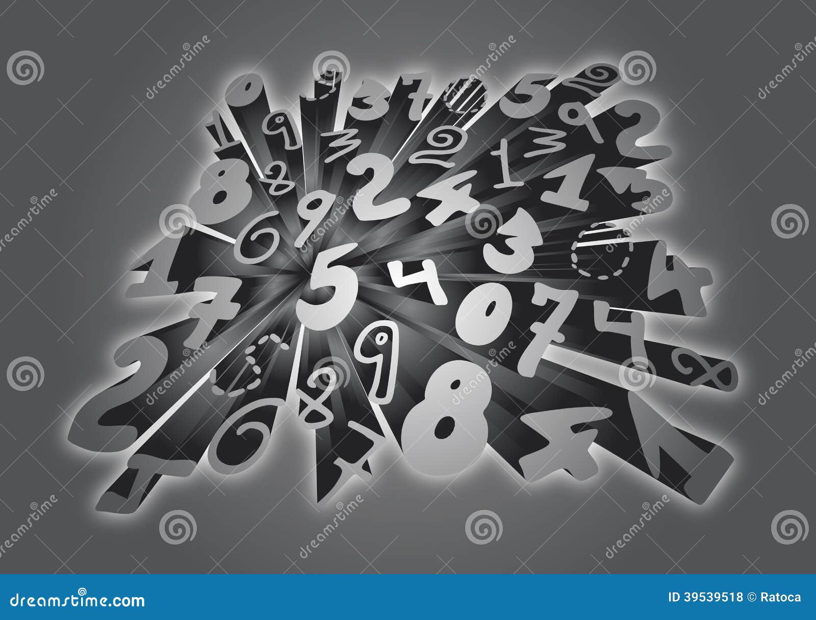 Creative numbers stock vector. Illustration of letters - 39539518