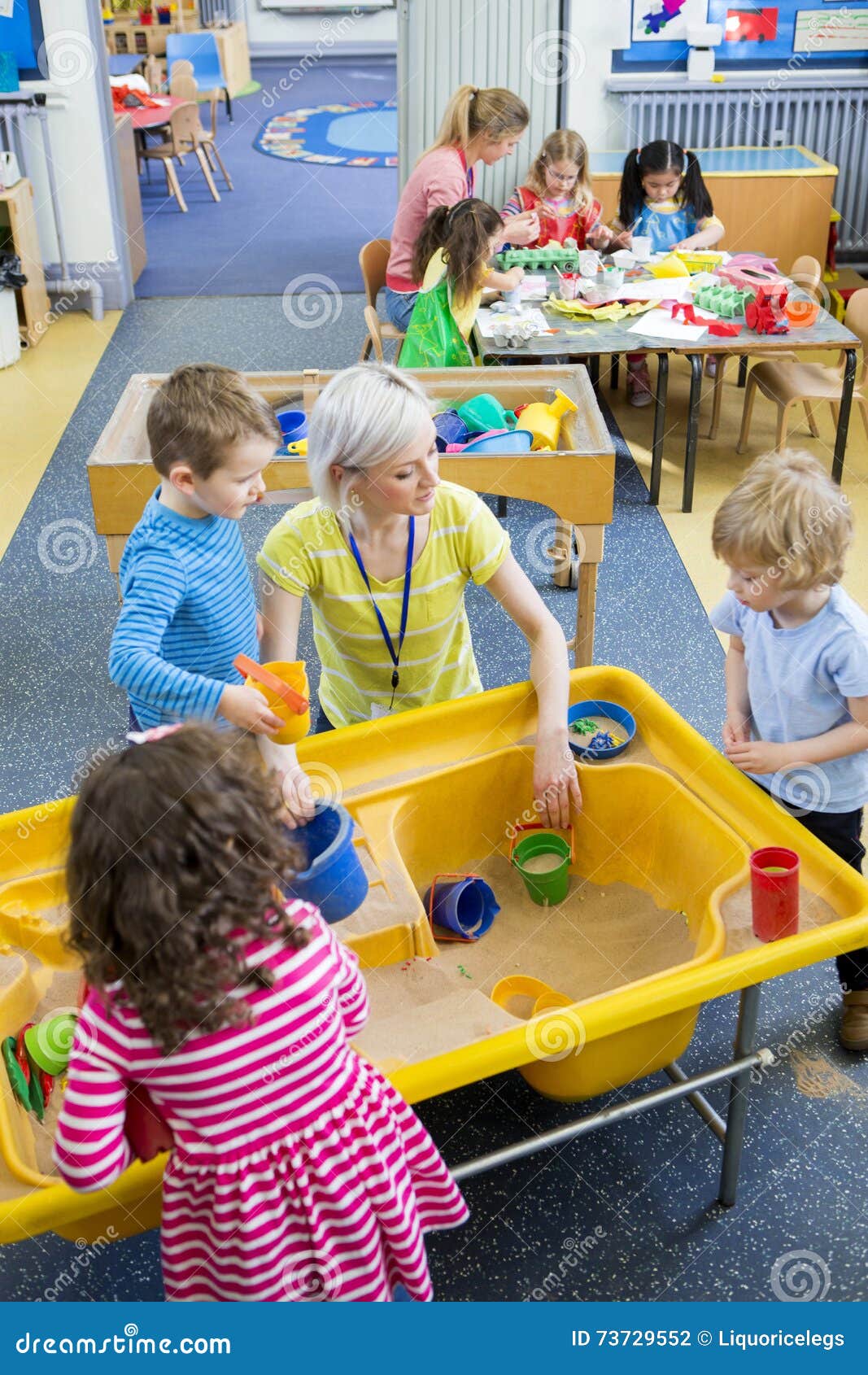 Creative Nursery Lesson stock photo. Image of boys, innocence - 73729552