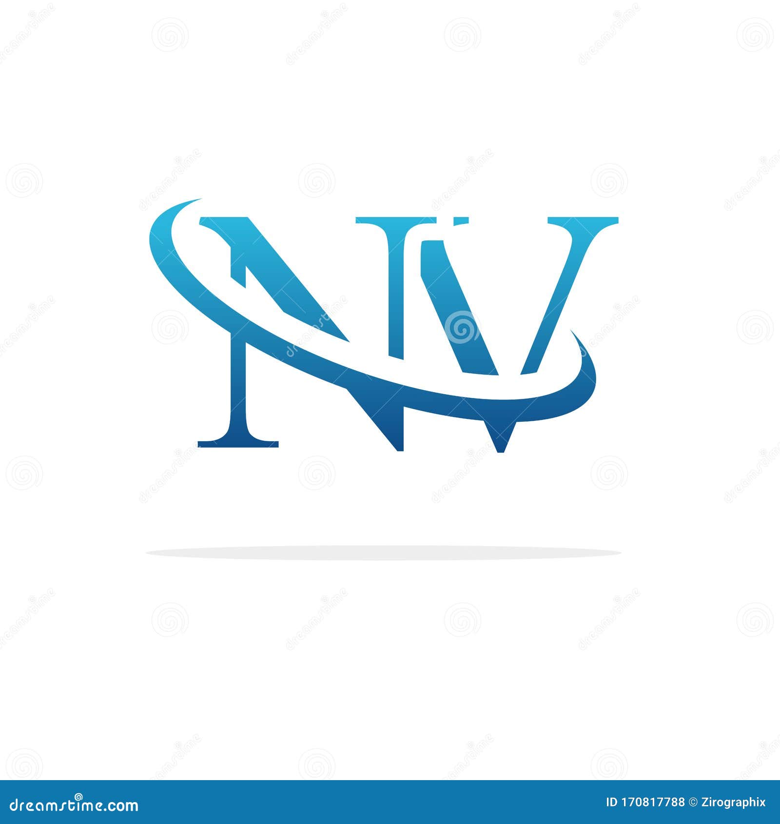 Creative NV Logo Icon Design Stock Vector - Illustration of full ...