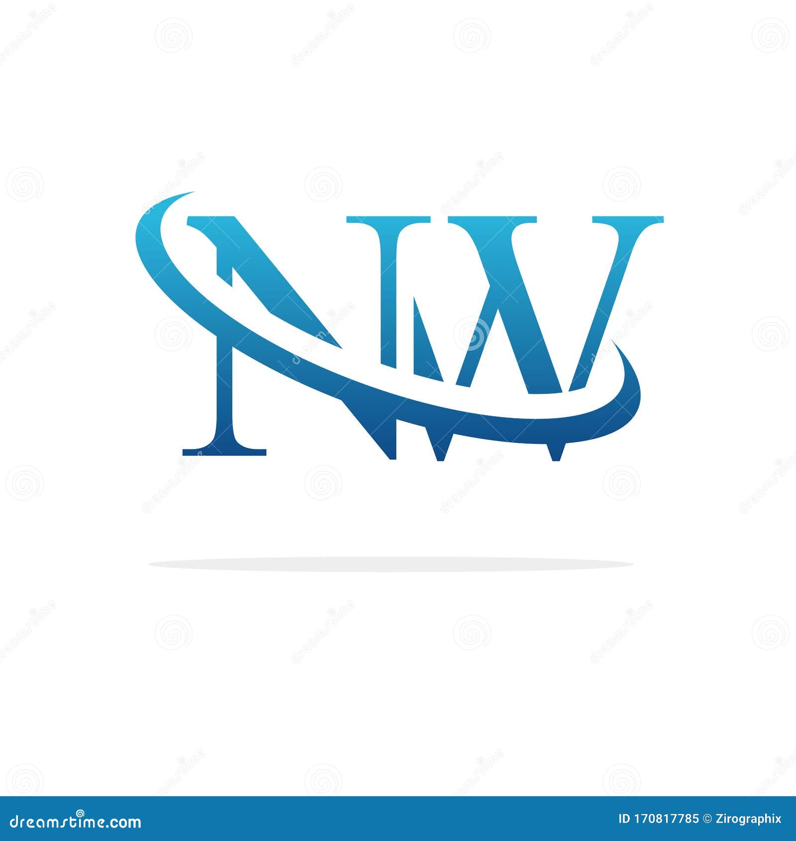 Creative NW Logo Icon Design Stock Vector - Illustration of concept ...