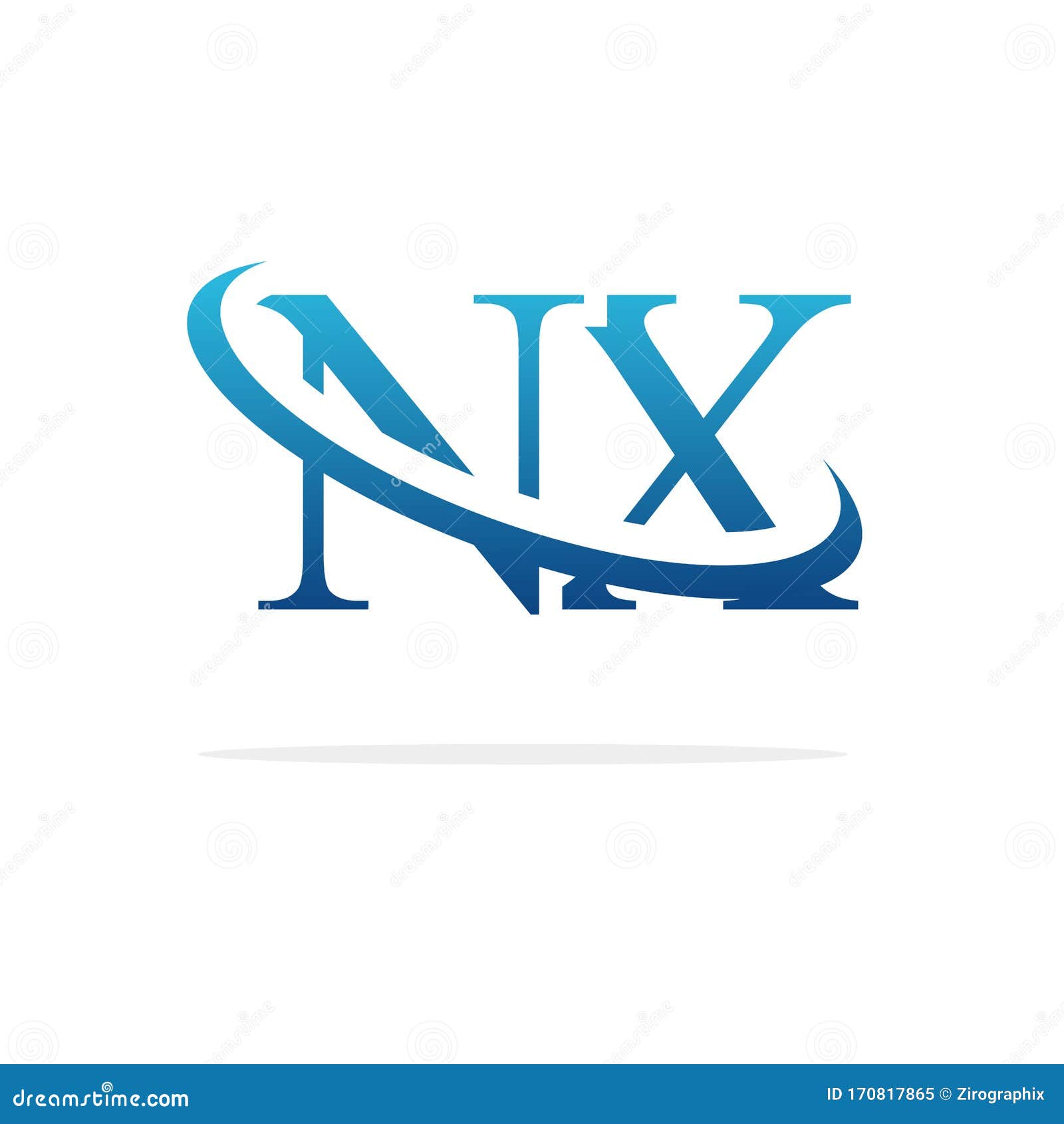 Creative NX Logo Icon Design Stock Vector - Illustration of simple ...