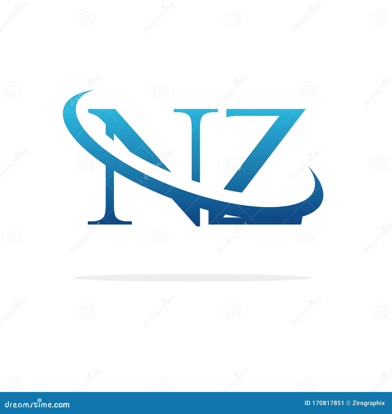 Creative NZ Logo Icon Design Stock Vector - Illustration of alphabet ...