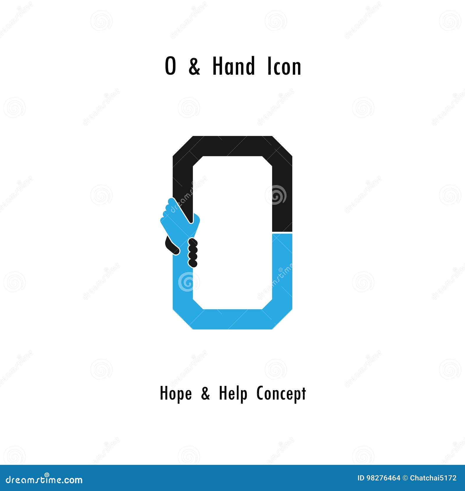 Creative O- Alphabet Icon Abstract and Hands Icon Design Vector Stock ...