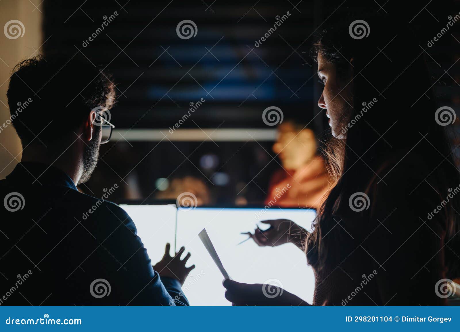 Creative Office. Businesspeople Collaborating and Analyzing Data for ... Creative Office. Businesspeople Collaborating and Analyzing Data for ...
