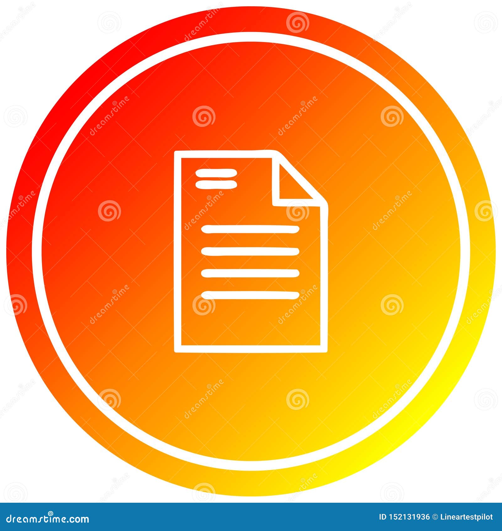 A Creative Official Document Circular in Hot Gradient Spectrum Stock ...