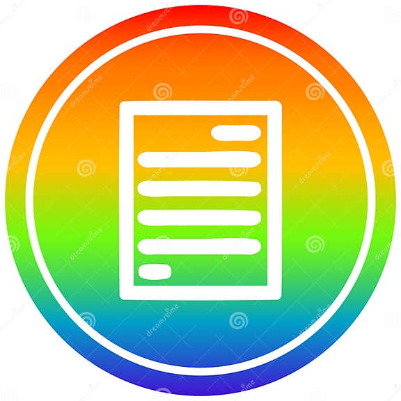 A Creative Official Document Circular in Rainbow Spectrum Stock Vector ...