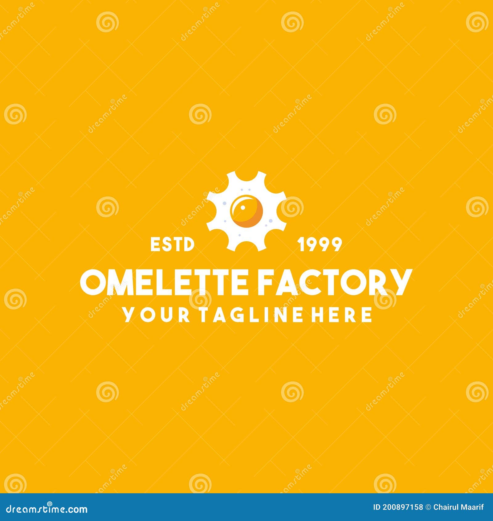 Creative Omelette Factory Premium Logo Design Stock Illustration ...