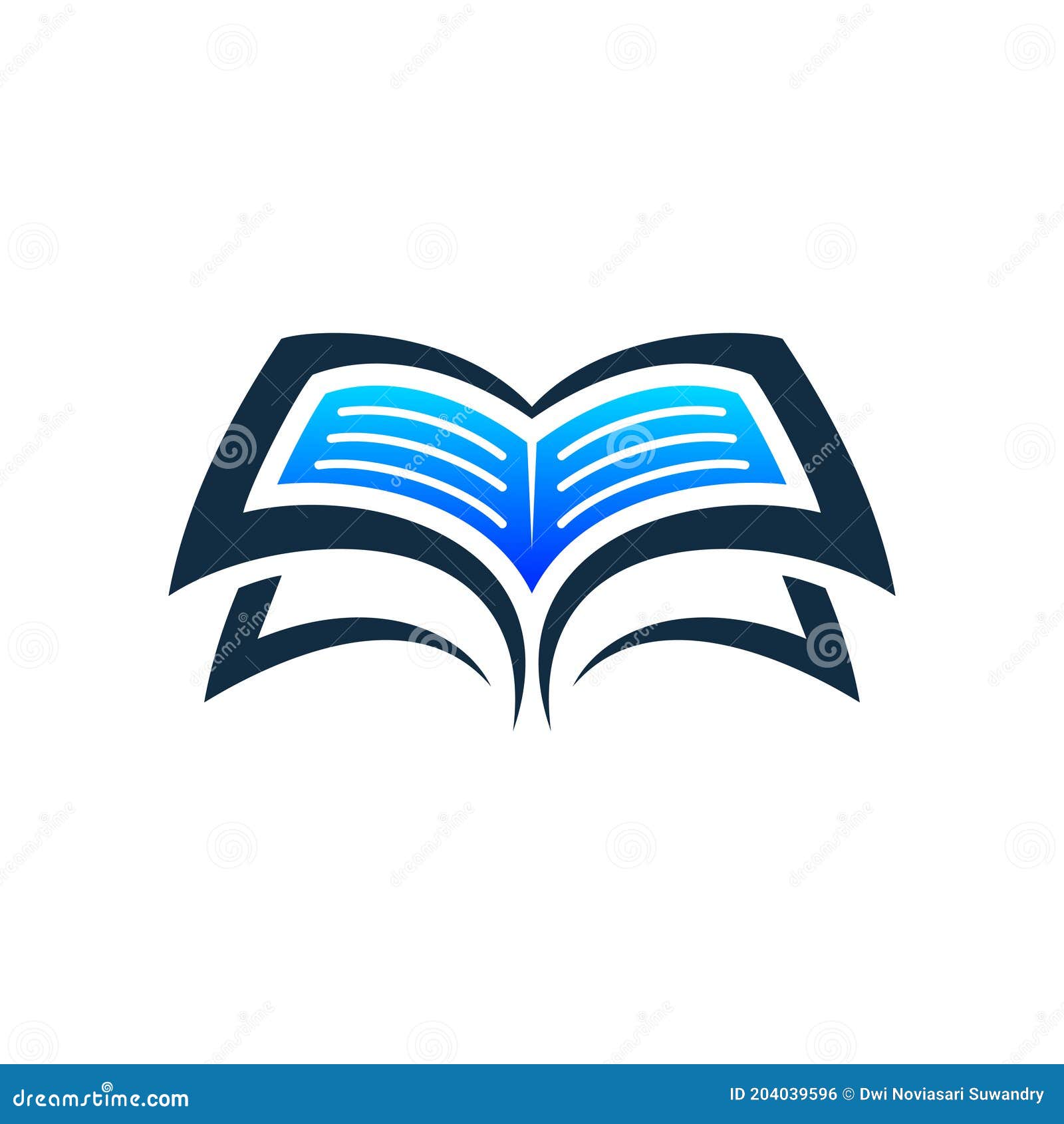 Blue Book Education Logo Open Book Logo Design Concept Stock Vector ...