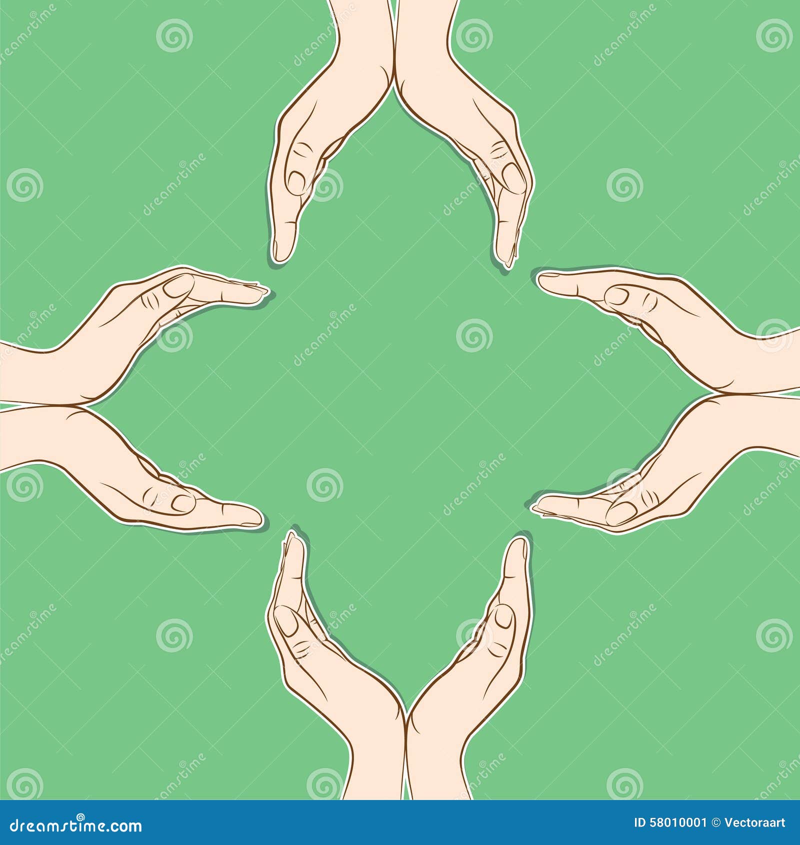 Creative open hand design stock vector. Illustration of creative - 58010001