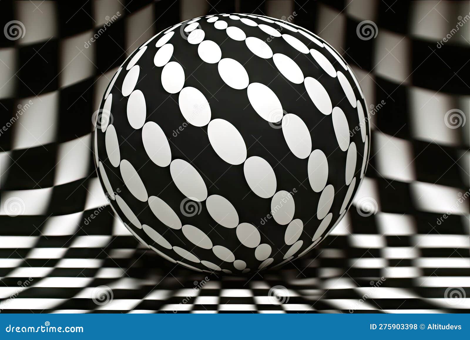 Creative Optical Illusion of a Ball in Motion, with the Pattern ...