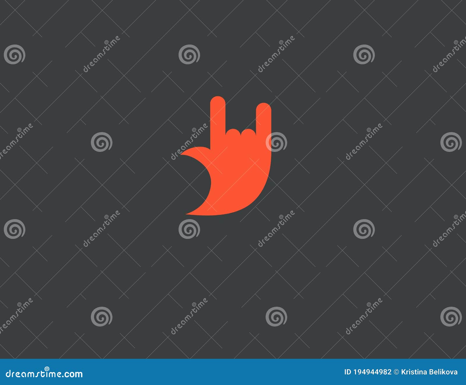 Creative Orange Icon Human Hand Symbol Stock Vector - Illustration of ...