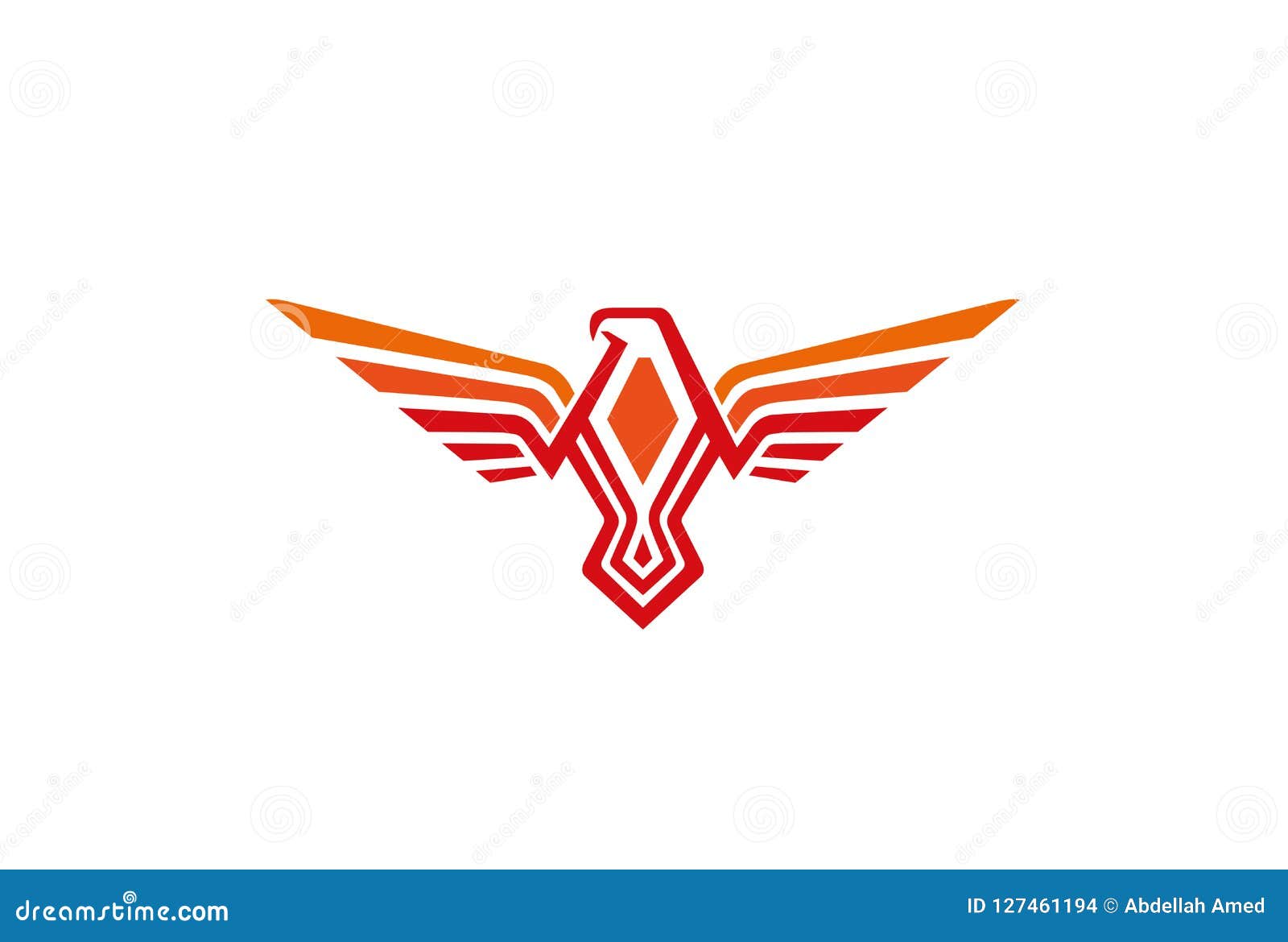 Creative Orange Phoenix Logo Stock Vector - Illustration of graphic ...