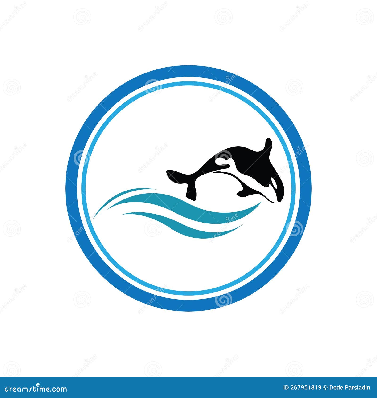 Orca Logo Vector Illustration on Trendy Design Stock Vector ...
