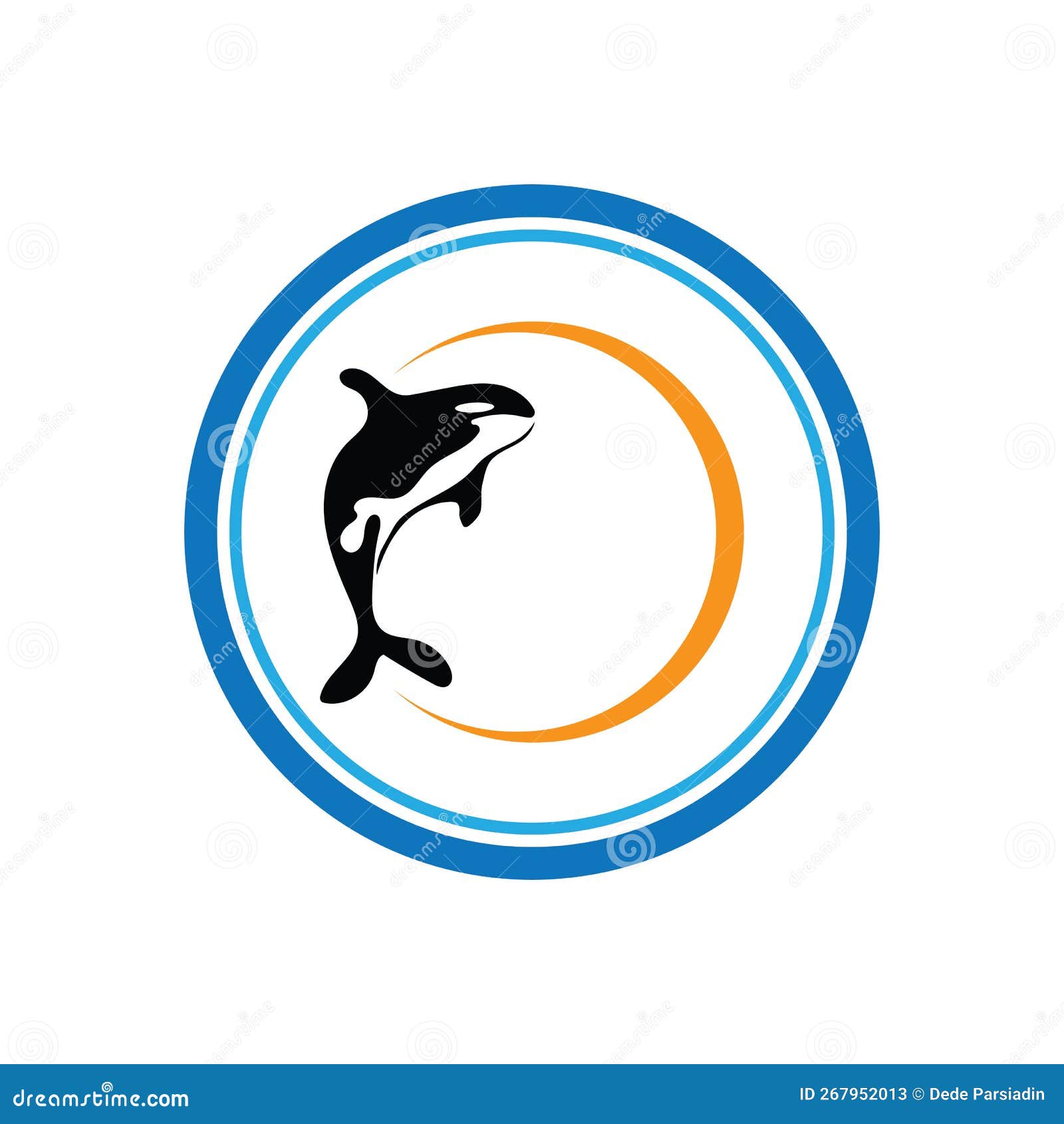 Orca Logo Vector Illustration on Trendy Design Stock Vector ...