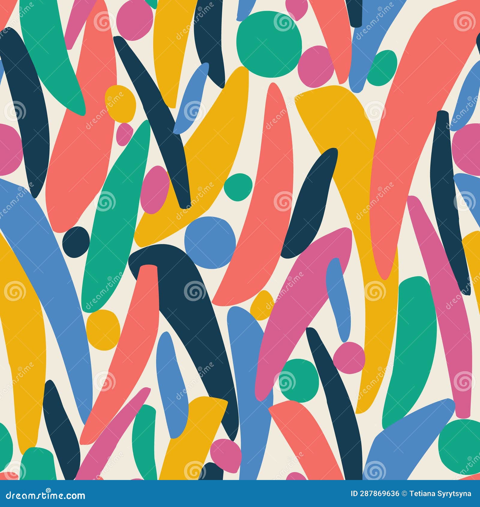 Creative Organic, Geometric Shapes Background. Abstract Collage ...