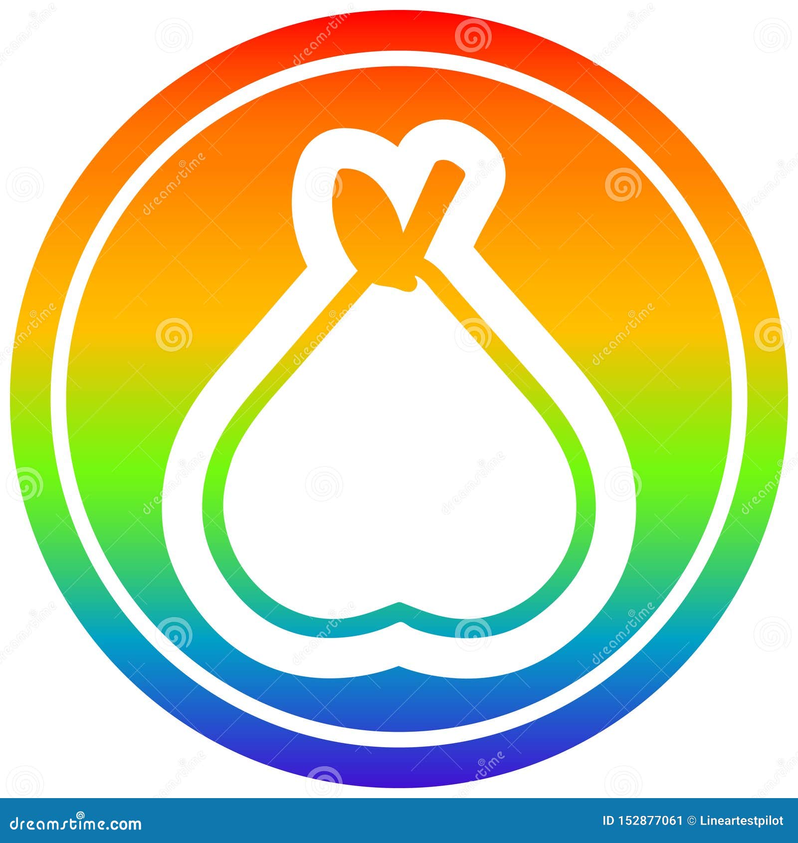 A Creative Organic Pear Circular in Rainbow Spectrum Stock Vector ...