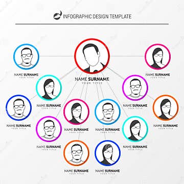 Creative Organization Chart. Infographic Design Template Stock Vector ...
