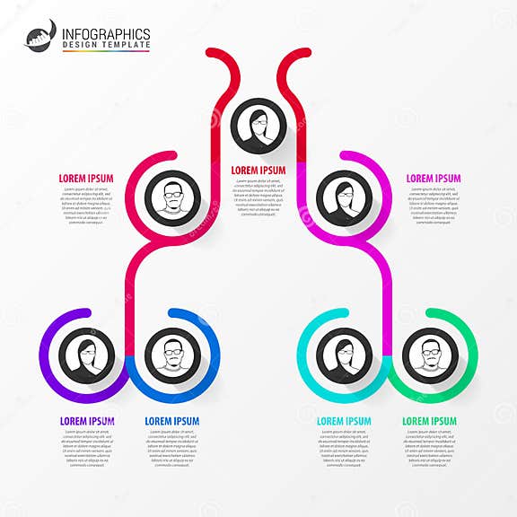 Creative Organization Chart. Infographic Design Template Stock Vector ...