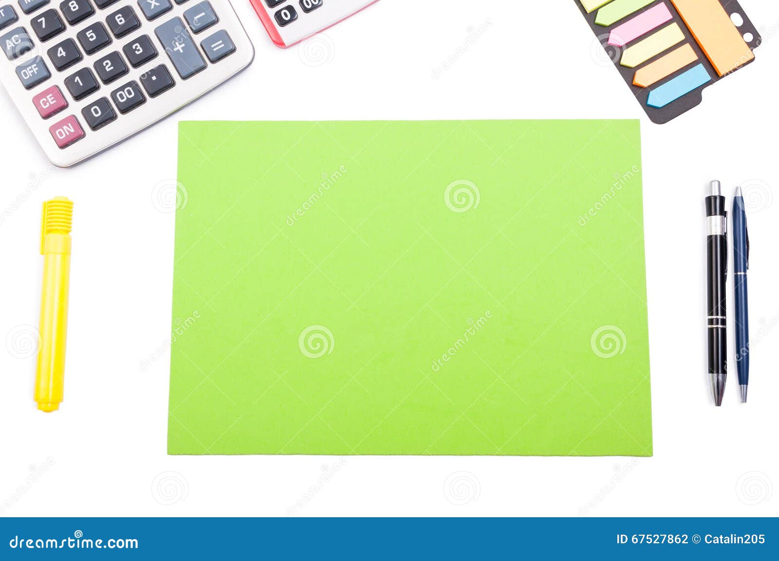 Creative and Organized Financial Desk Point of View Stock Photo - Image ...