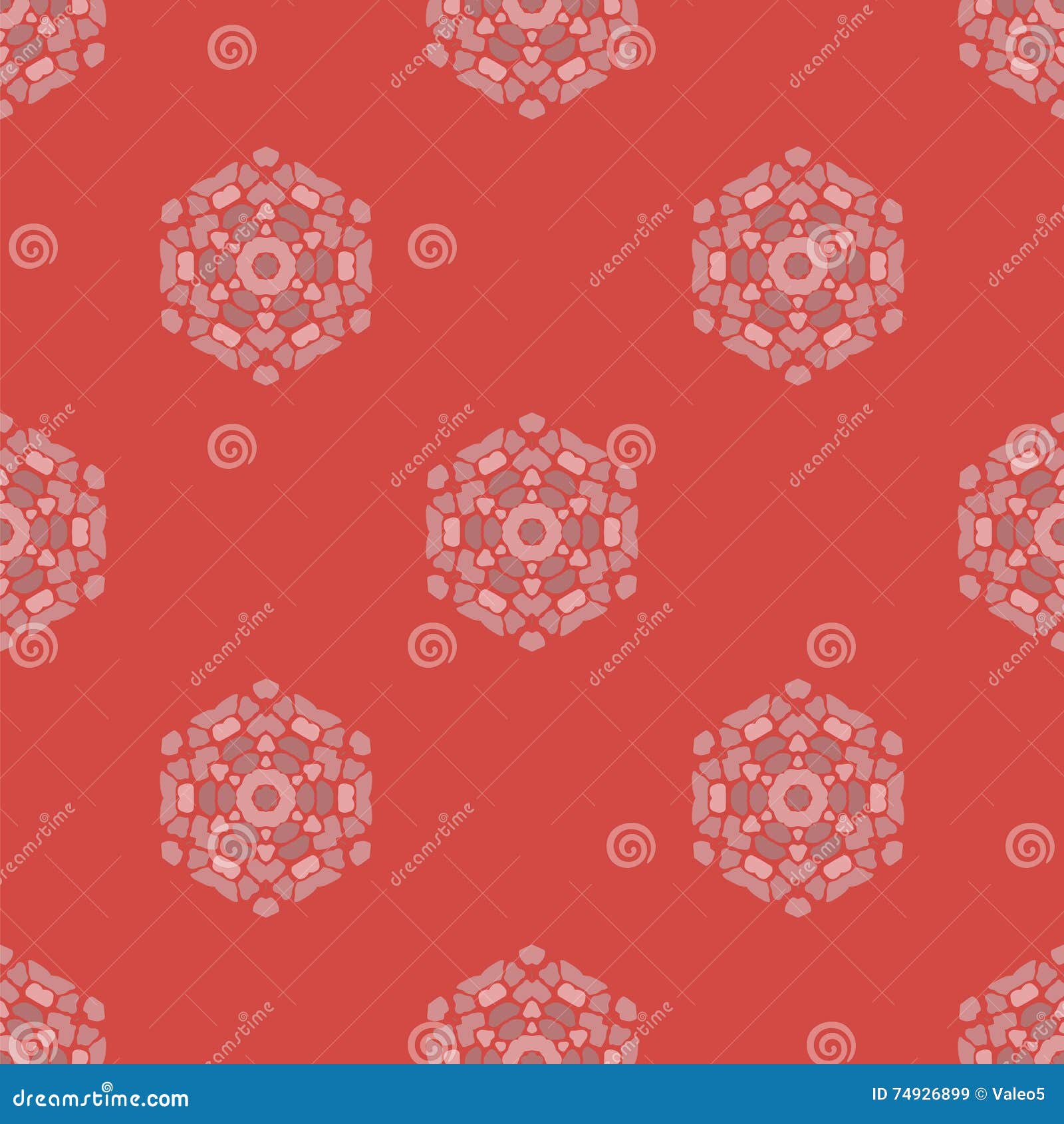 Creative Ornamental Seamless Red Pattern Stock Vector - Illustration of ...