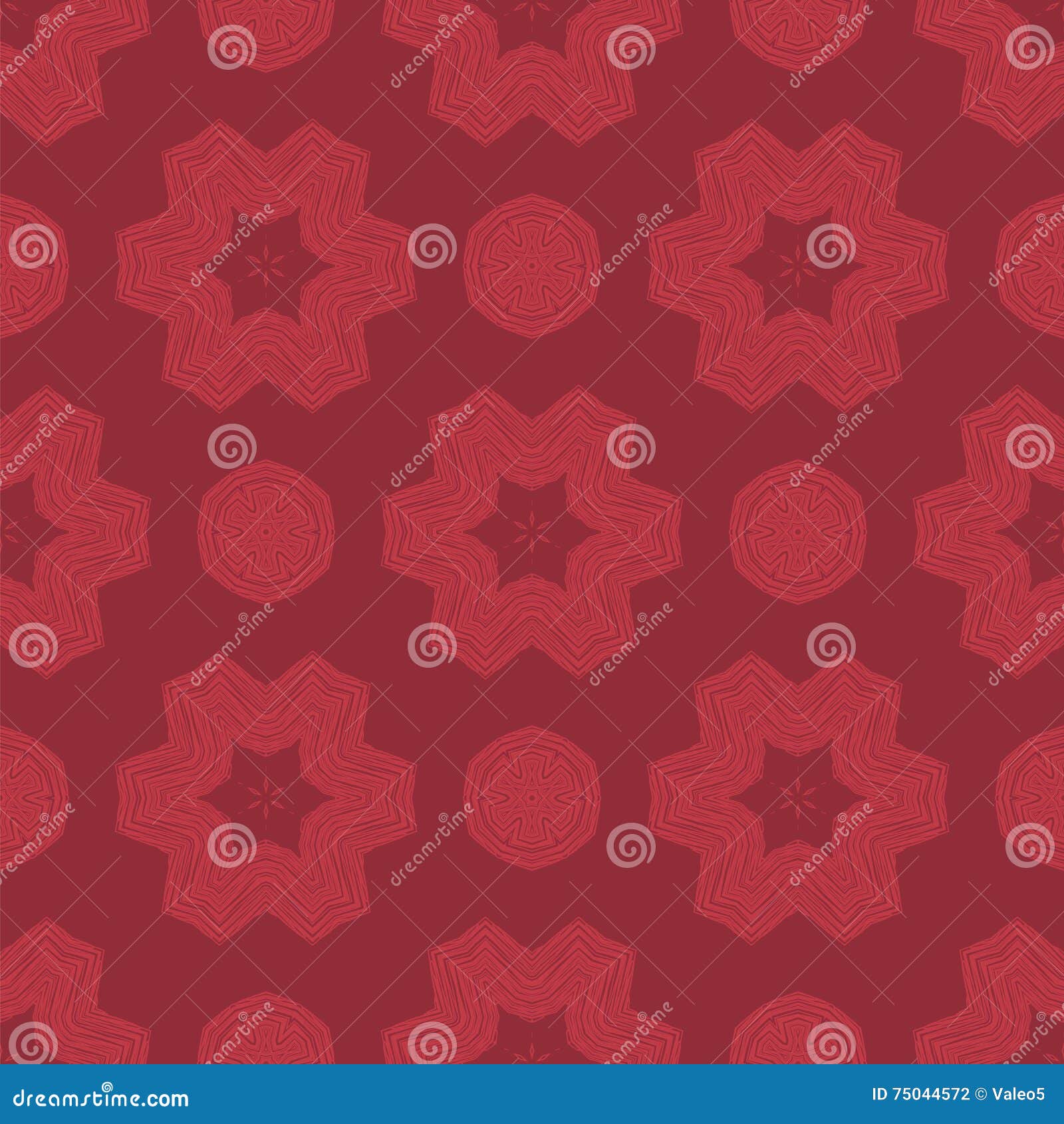Creative Ornamental Seamless Red Pattern Stock Vector - Illustration of ...