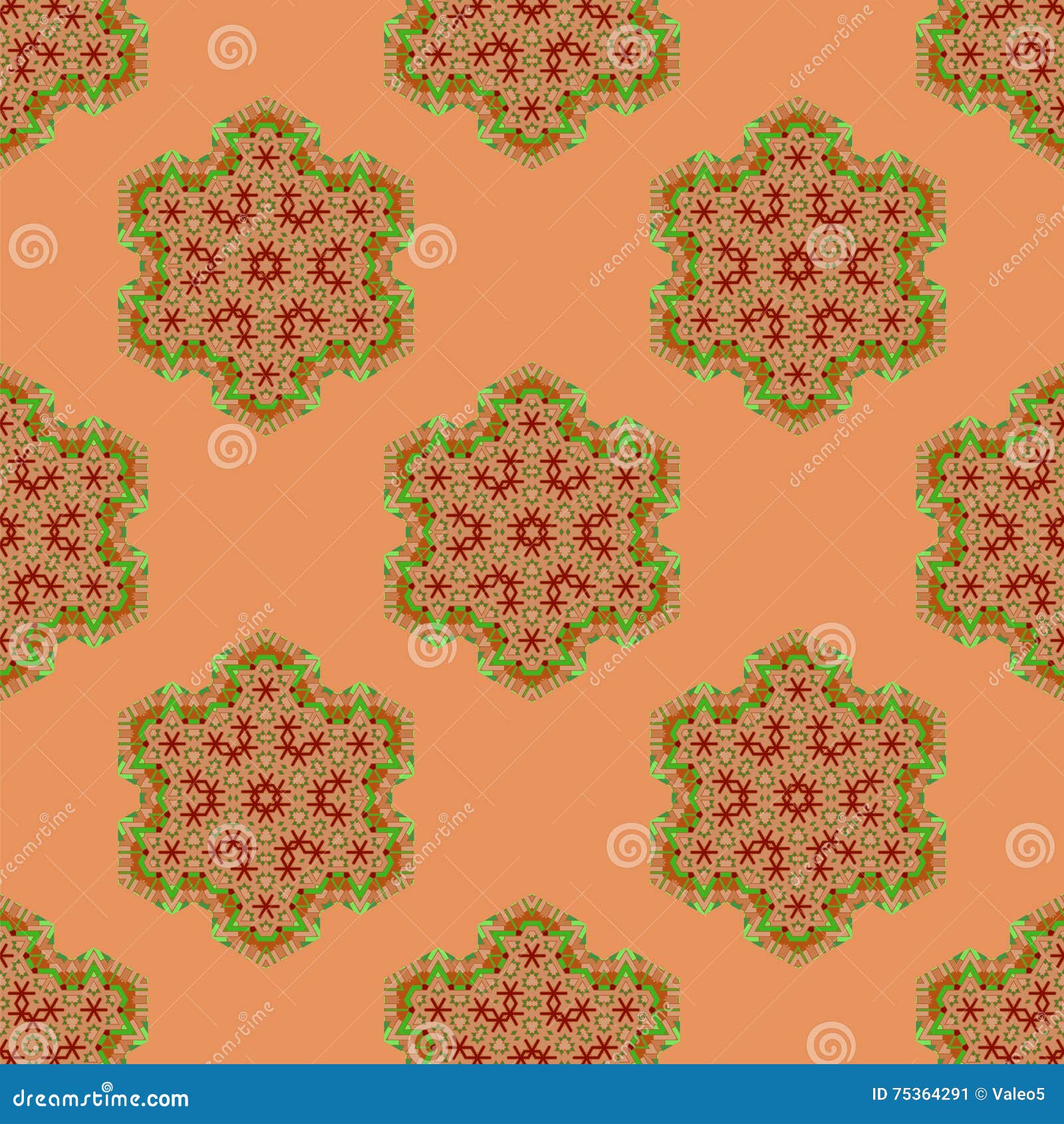 Creative Ornamental Seamless Red Pattern Stock Vector - Illustration of ...