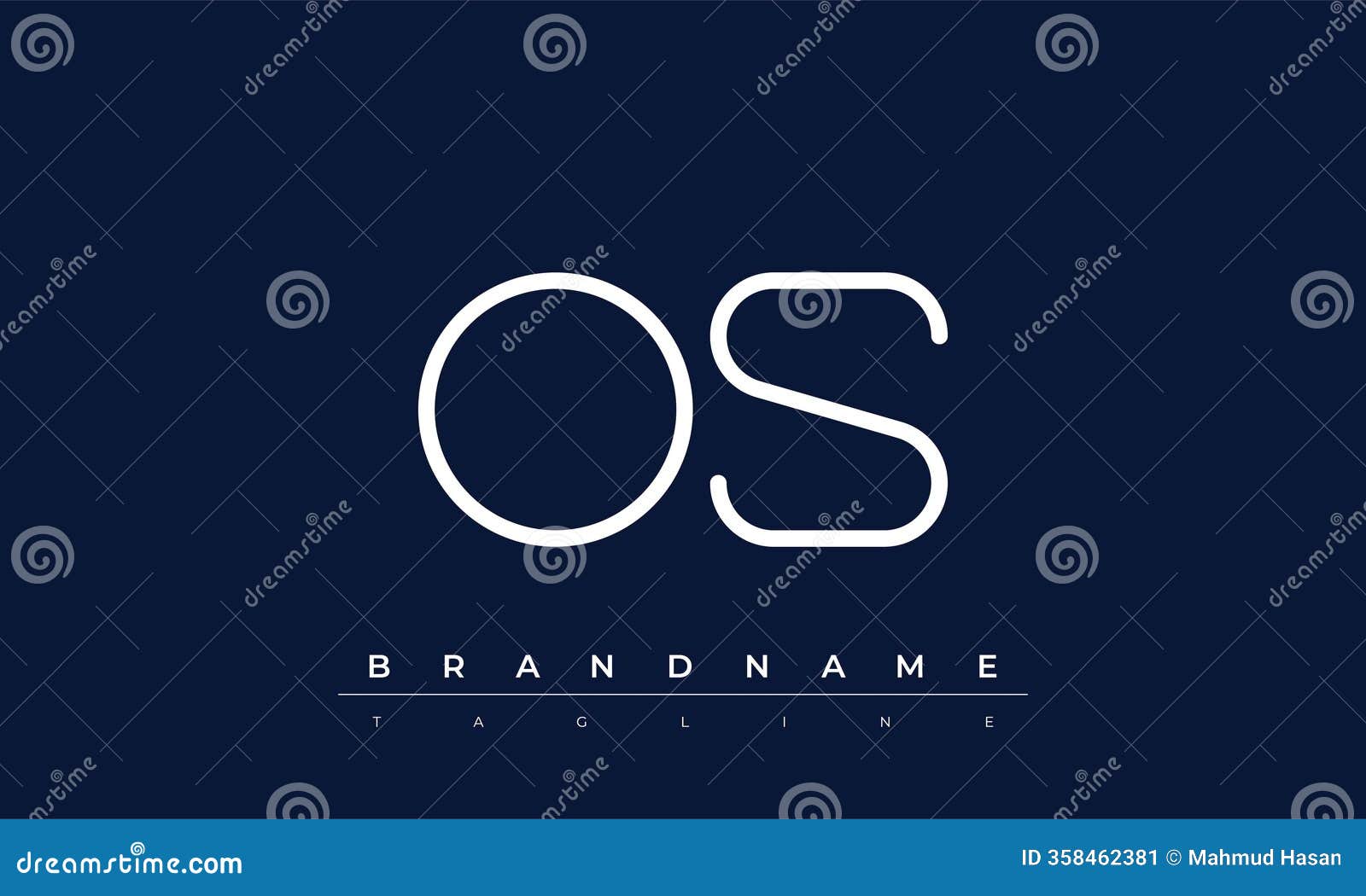 Creative OS Letter Initial Logo Vector Image Stock Vector ...