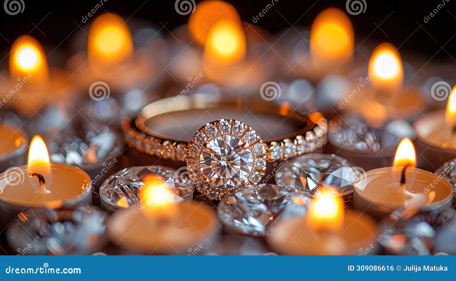 A Creative Overhead Shot of an Engagement Ring Nestled in a Box ...